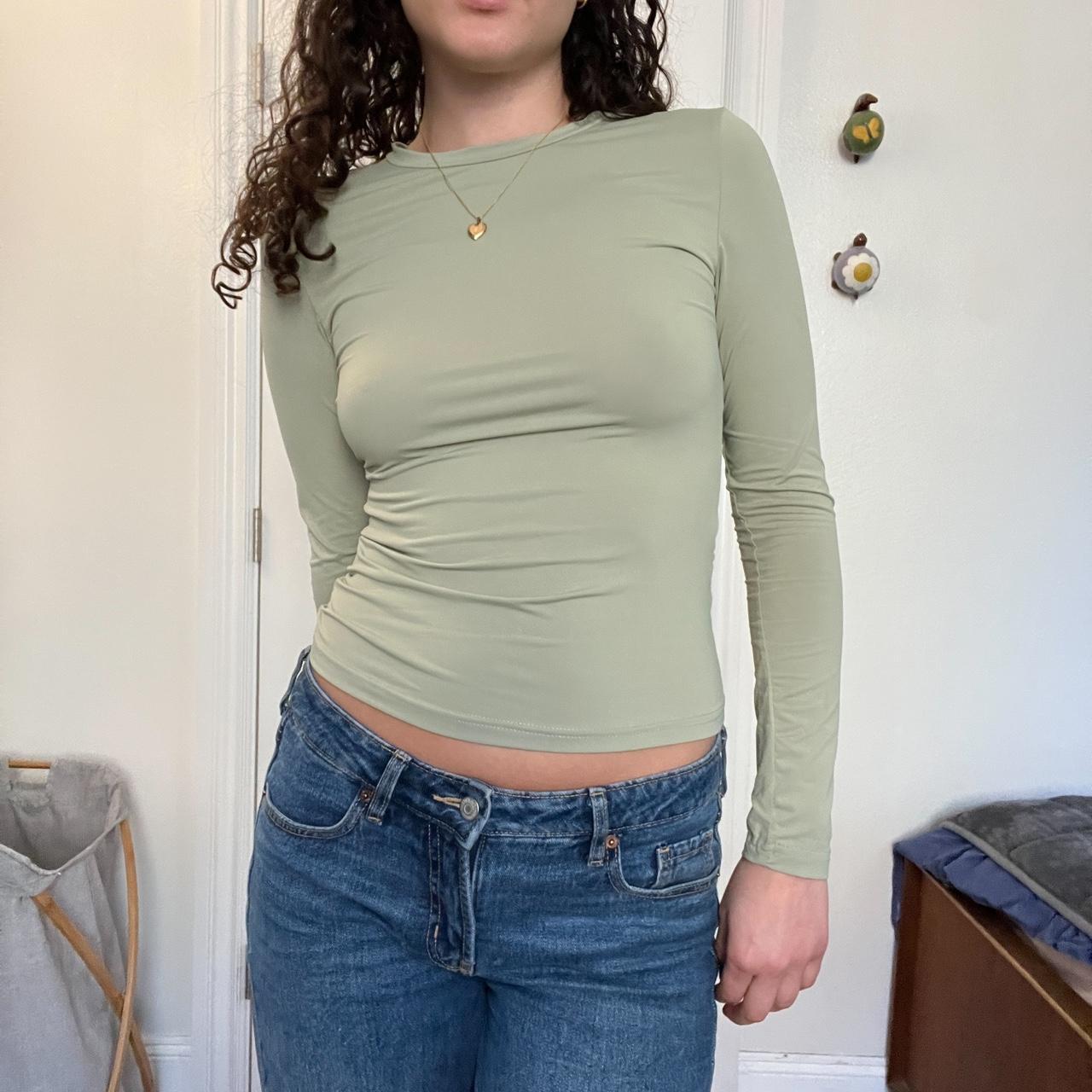 Sage green Princess Polly long sleeve Size 6, fits... - Depop
