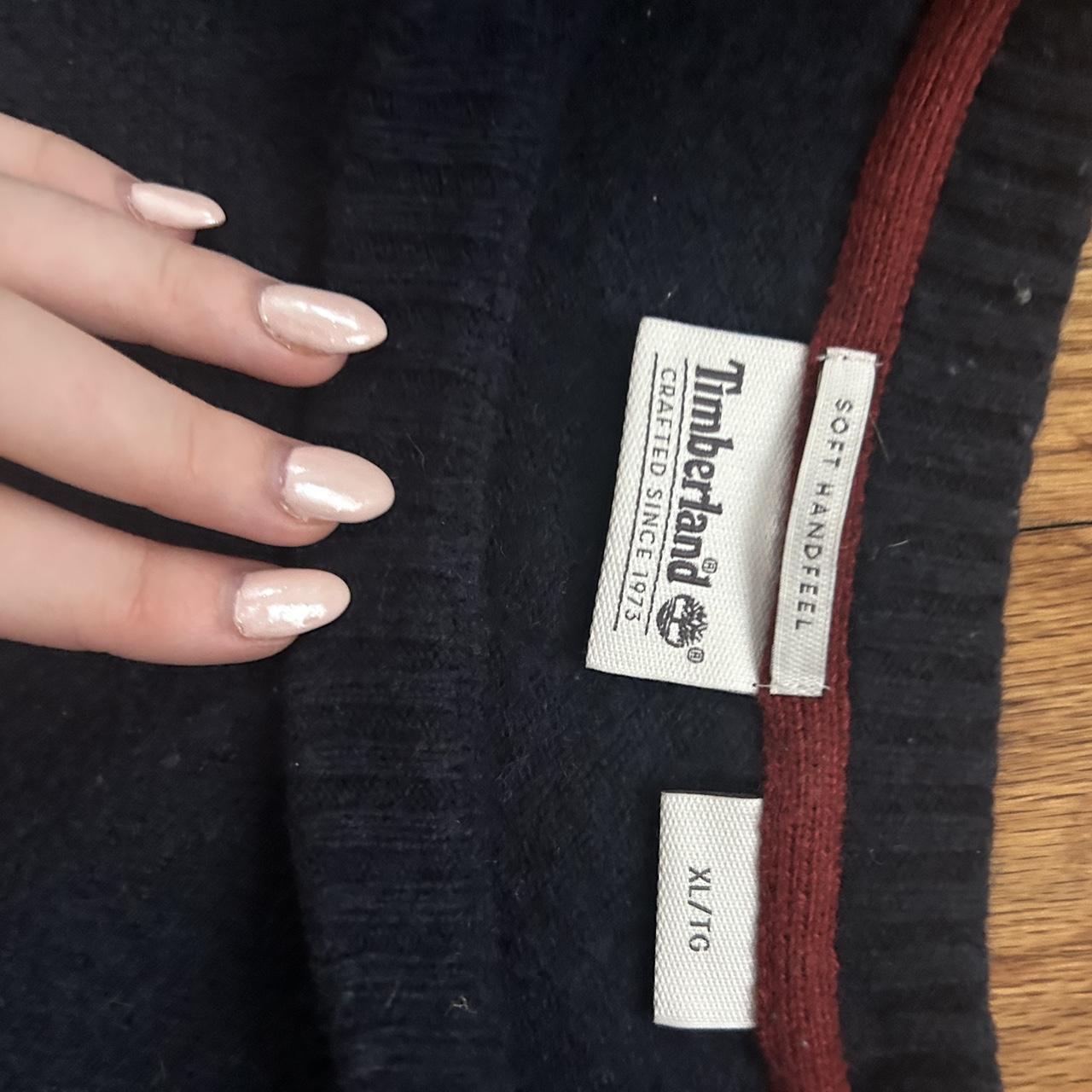 timberland thrifted navy blue sweater - i have never... - Depop