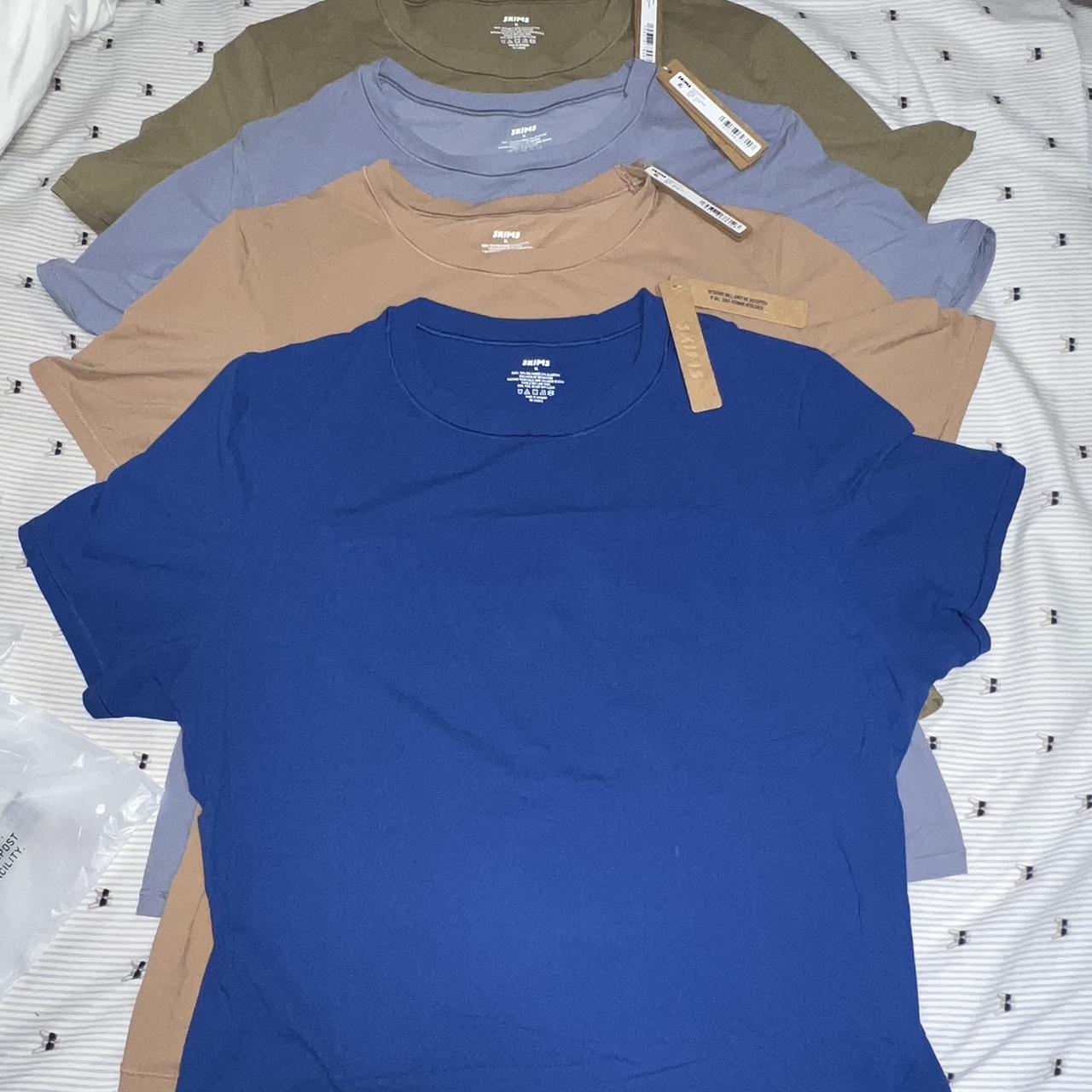 SKIMS Fits Everybody tshirts Colors: khaki, slate,... - Depop