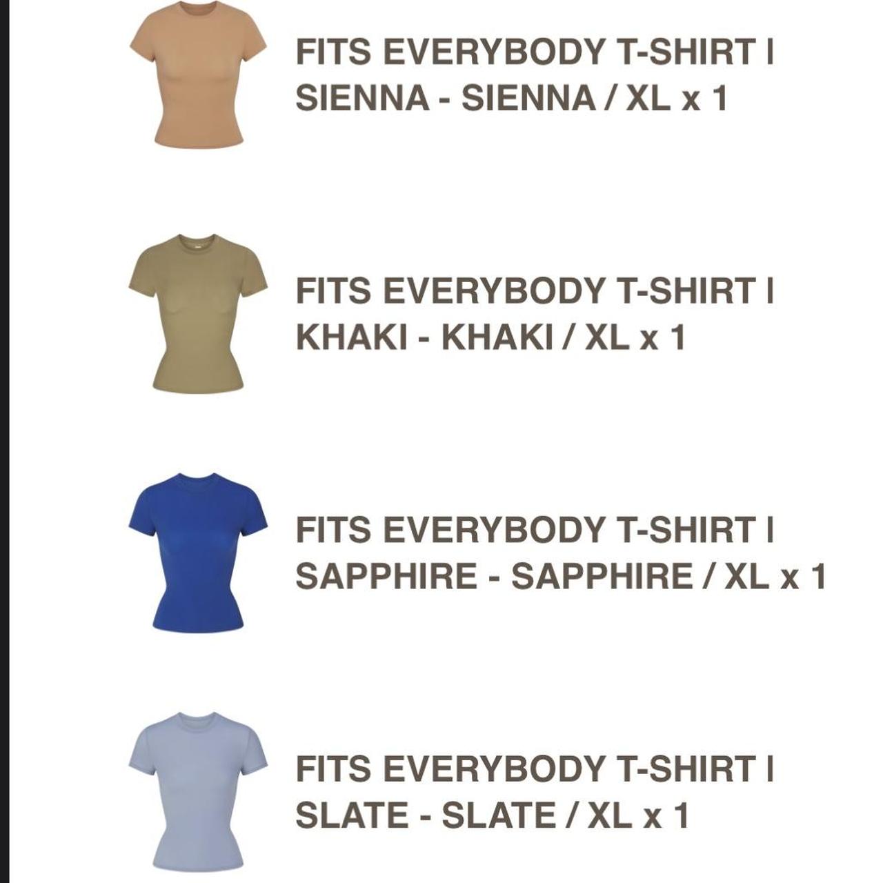 SKIMS Fits Everybody tshirts Colors: khaki, slate,... - Depop