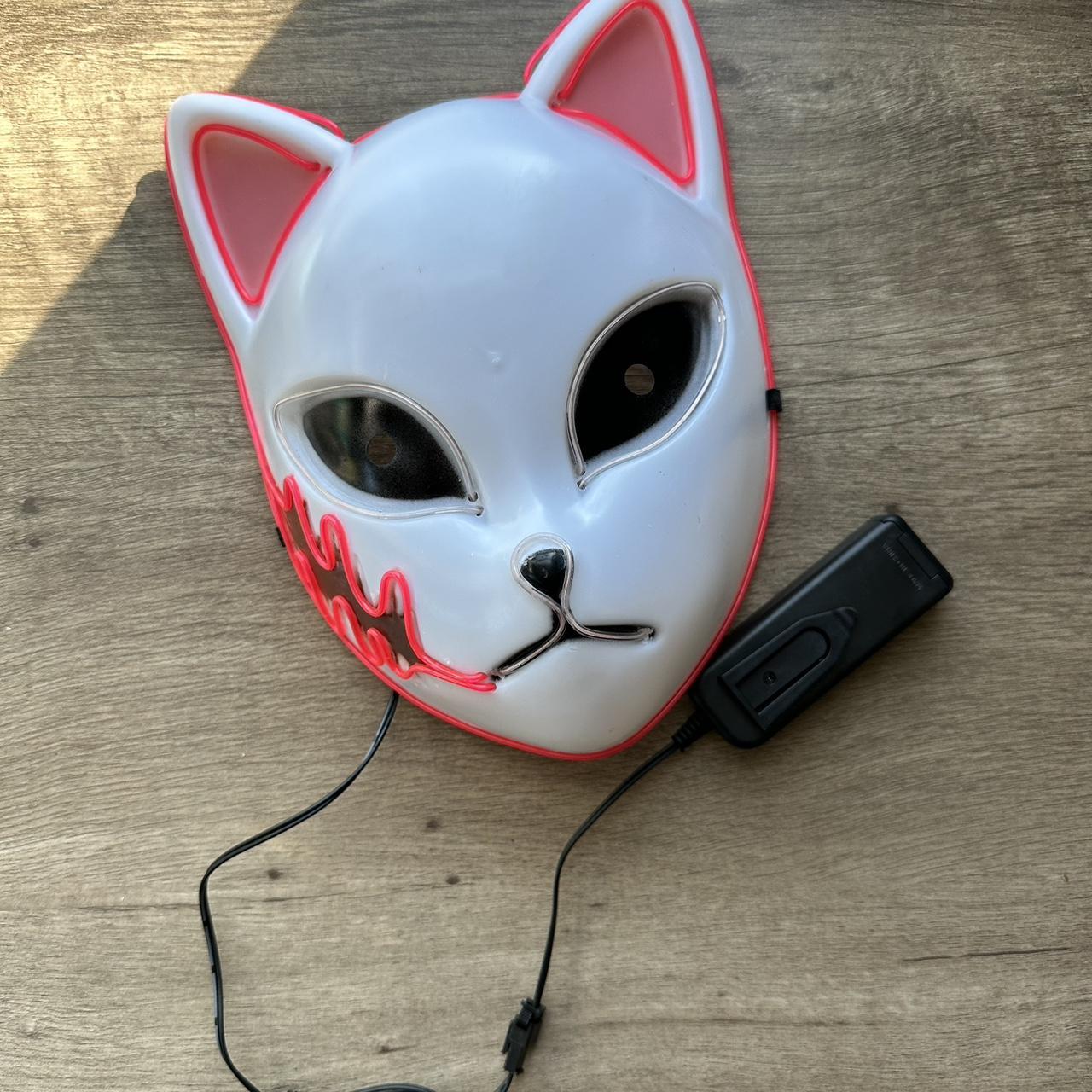 Light up anime demon slayer led mask. Got it for a... - Depop