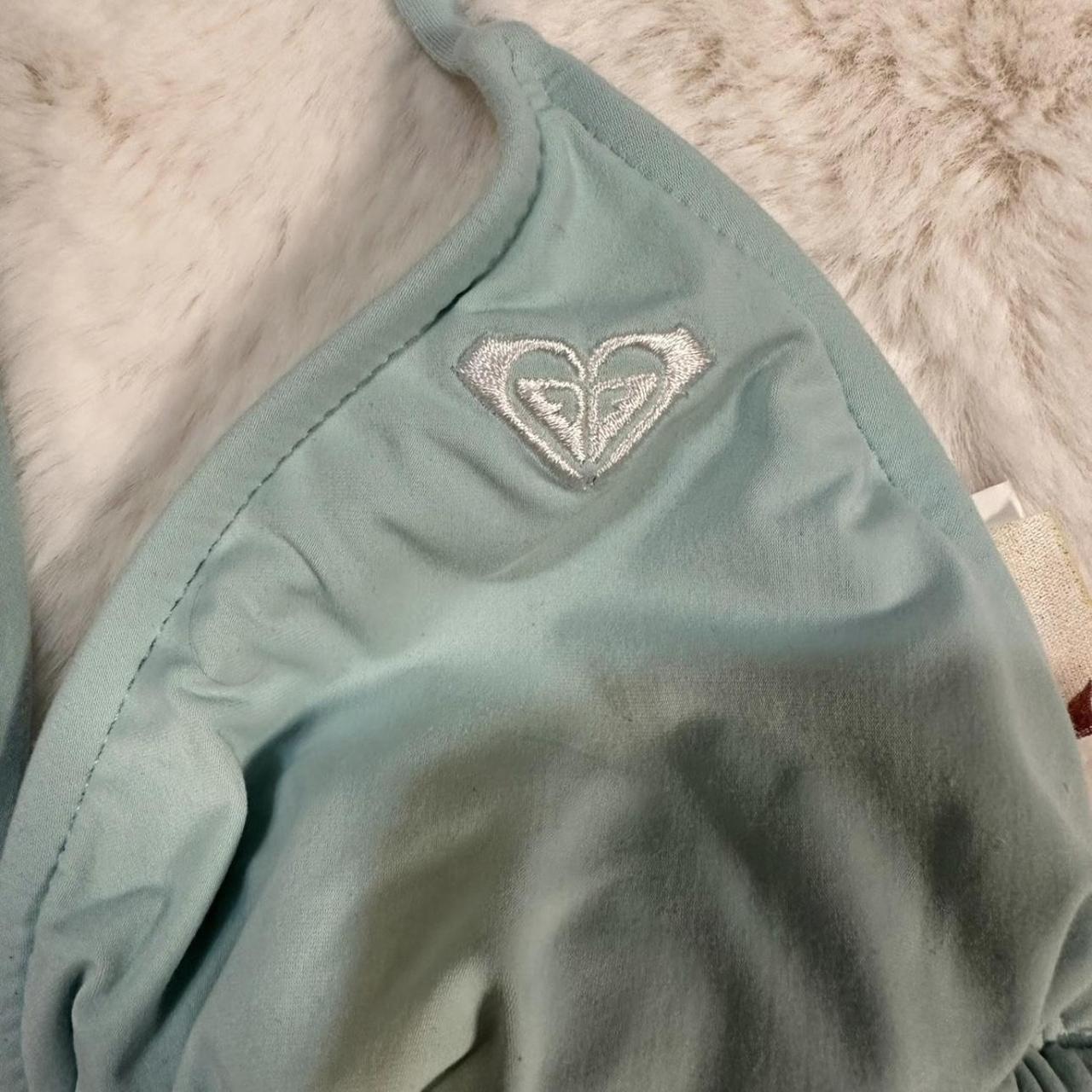 Sexy soft blue triangle string bikini top by Roxy.... - Depop