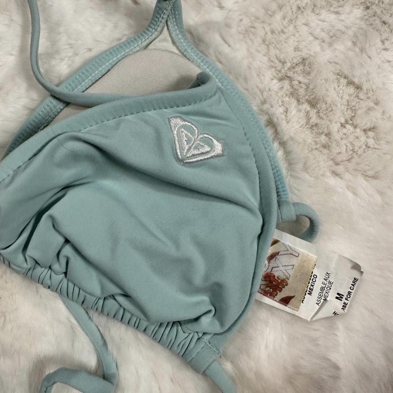 Sexy soft blue triangle string bikini top by Roxy.... - Depop