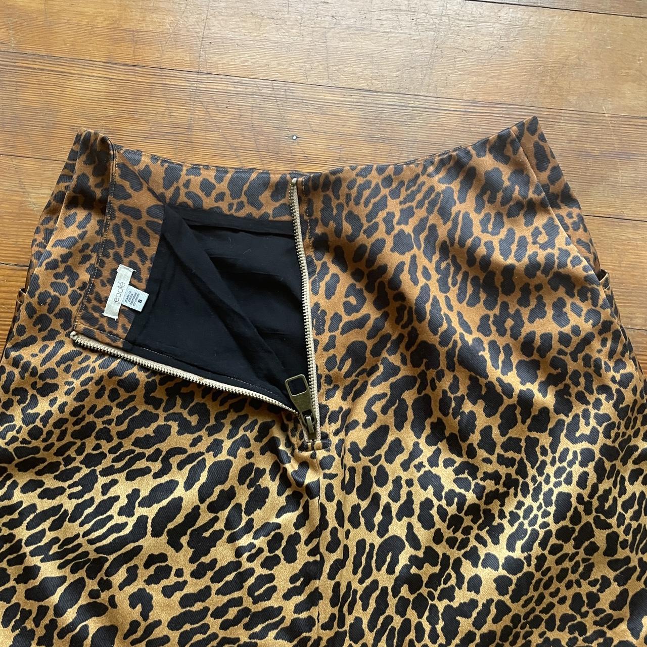Ecote Women's Black and Gold Skirt | Depop