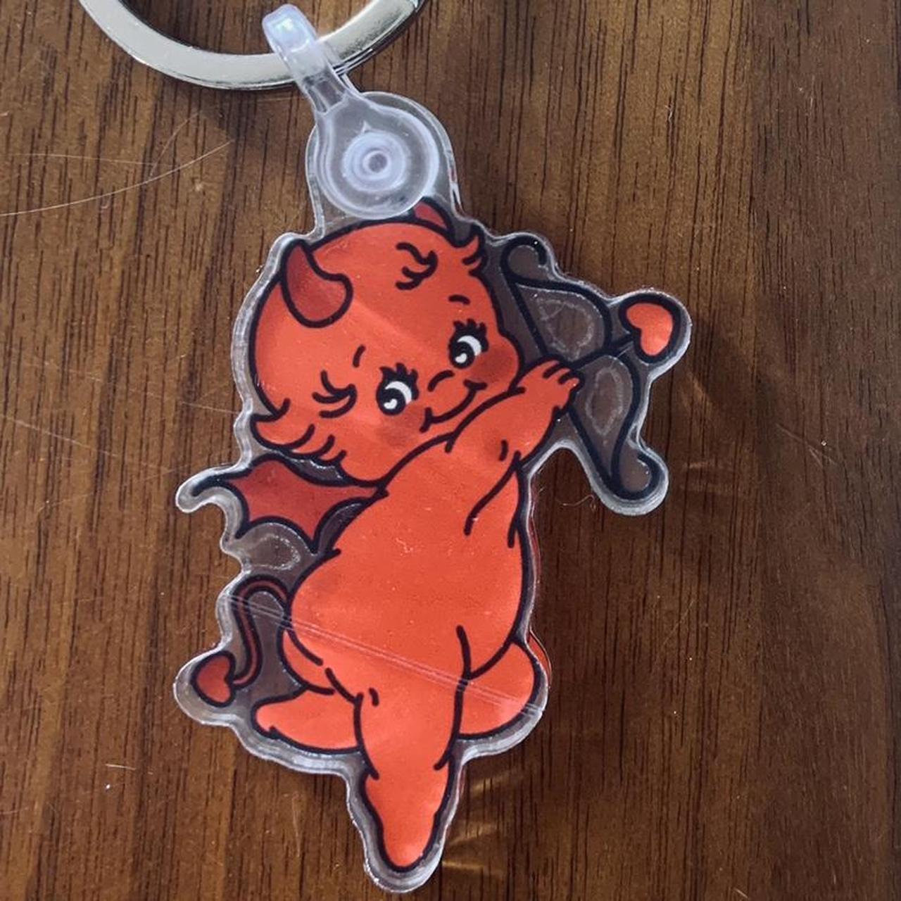 original design red kewpie devil keychain note:... | Depop