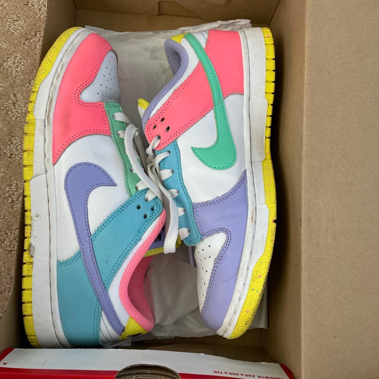 Gently used women’s pastel dunk low Size 8 Women’s... - Depop