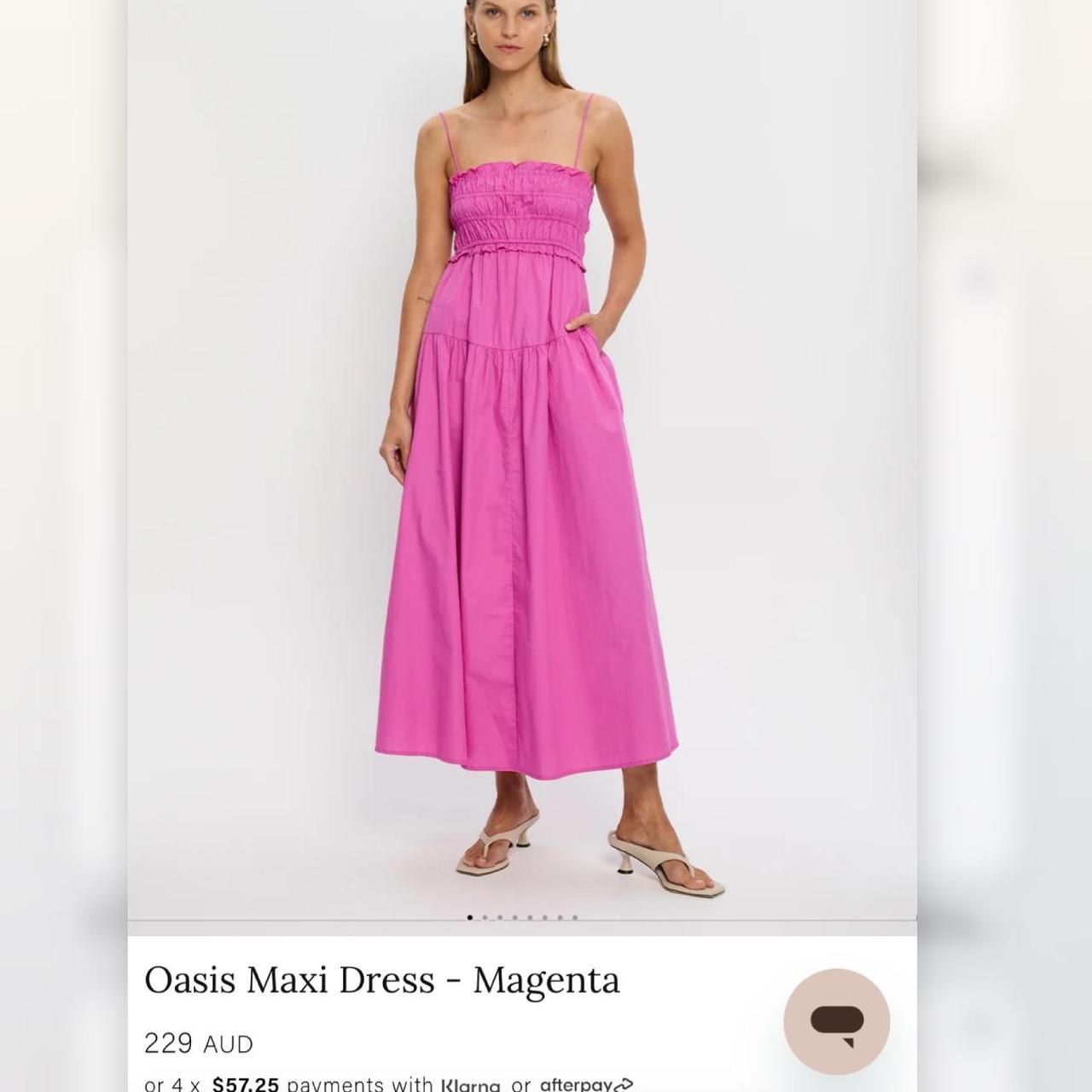 KIVARI Oasis dress in magenta. Worn once, perfect... | Depop