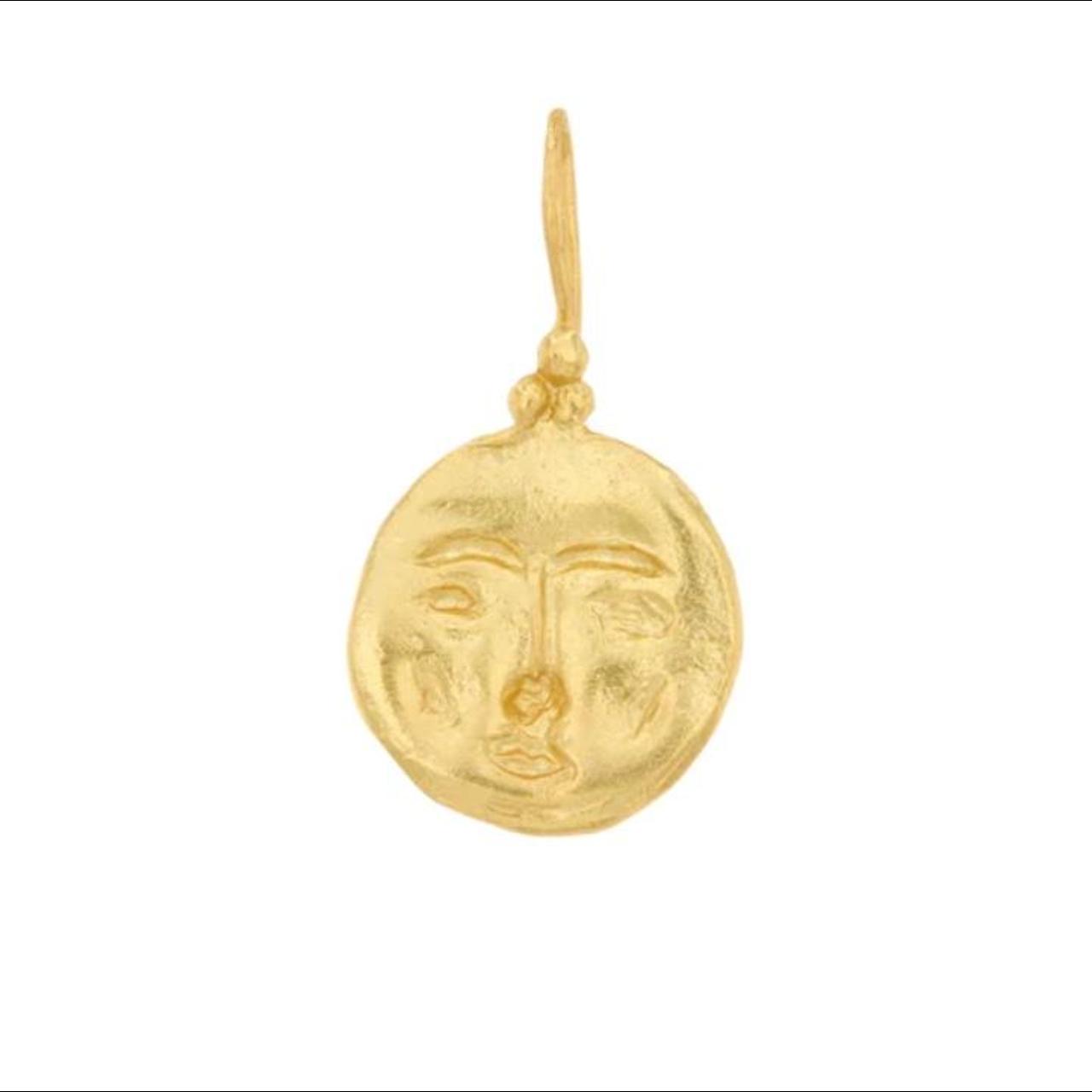 Cleopatra’s Bling Moon Face Pendant - Solid 14k... - Depop