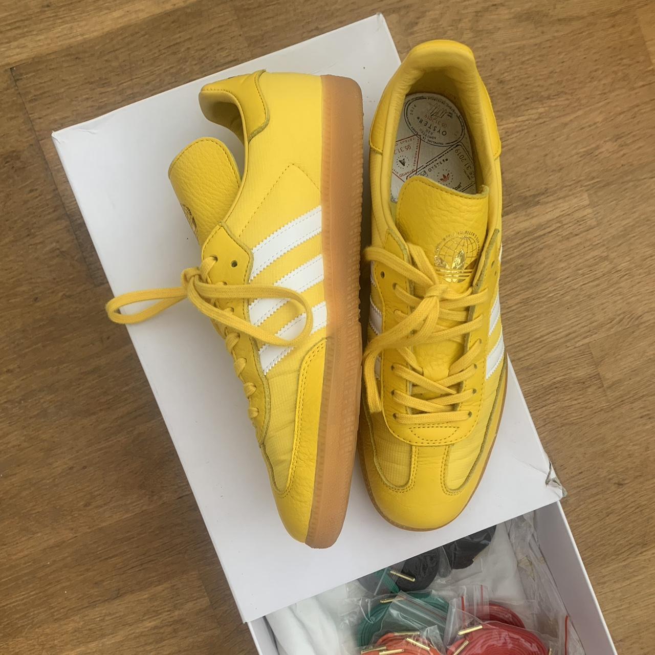 Yellow adidas samba Samba oyster edition Size... - Depop