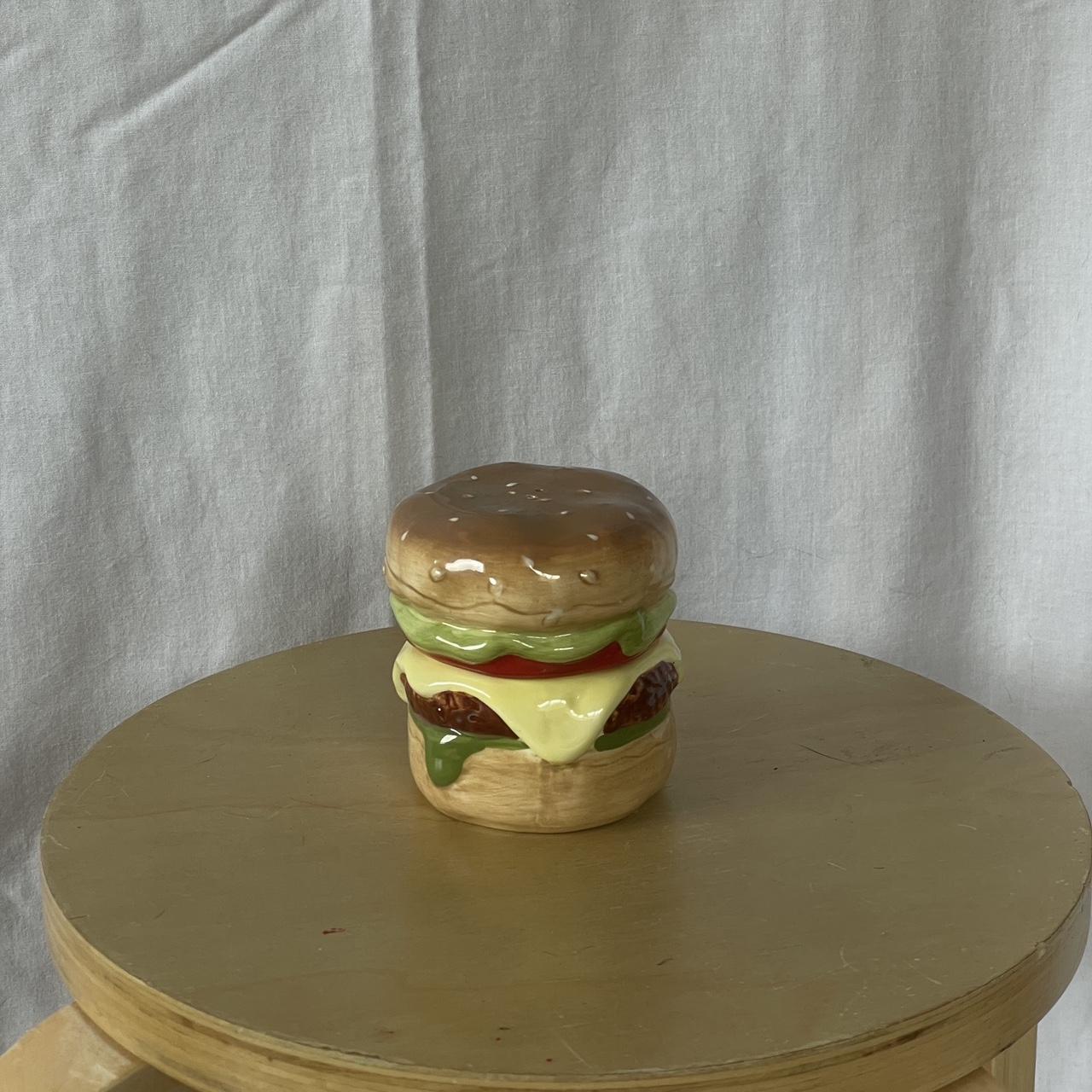 Vintage ceramic burger salt n pepper shakers #depop... - Depop