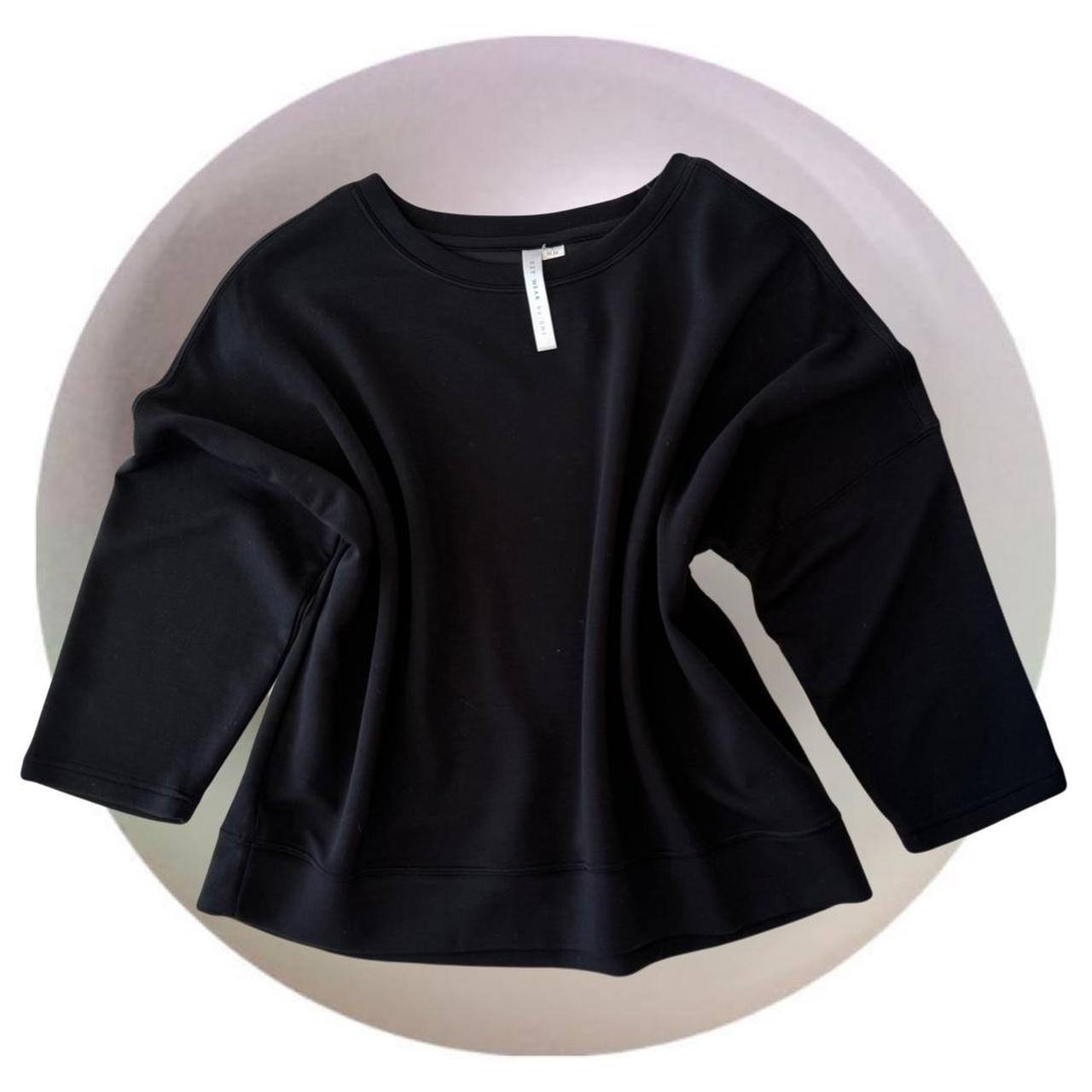 ezy wear ch1 black 3/4 sleeve sweatshirt - Depop