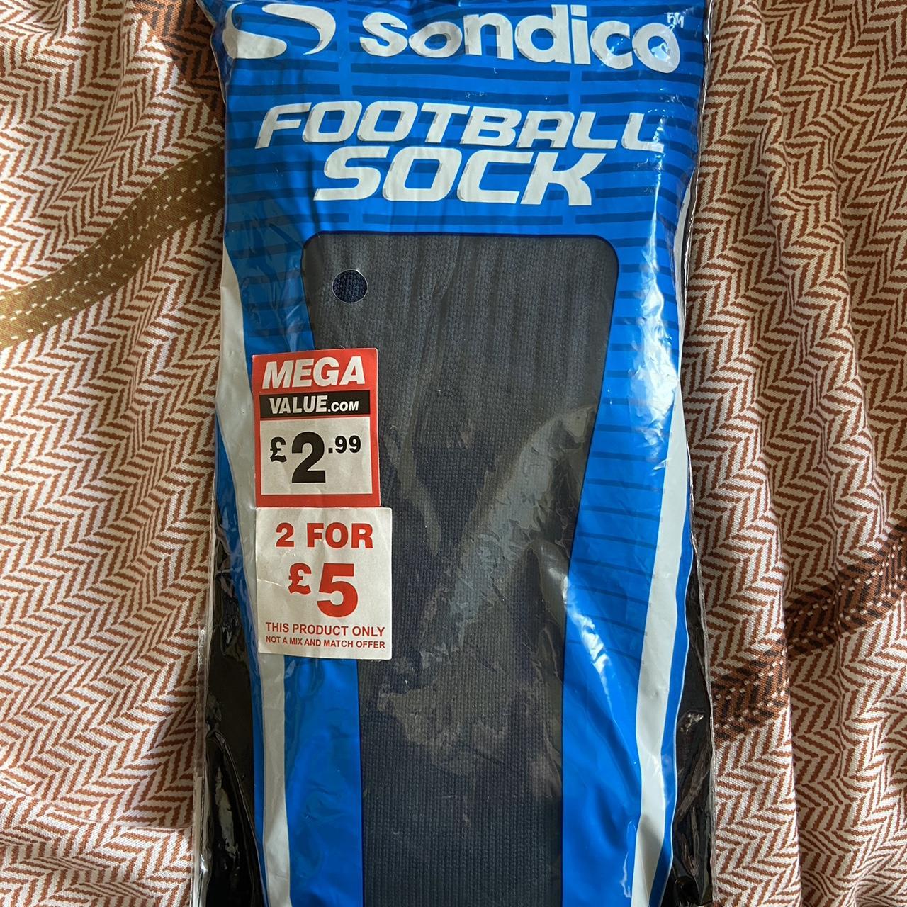 Brand new navy blue sondico football socks. uk size... - Depop