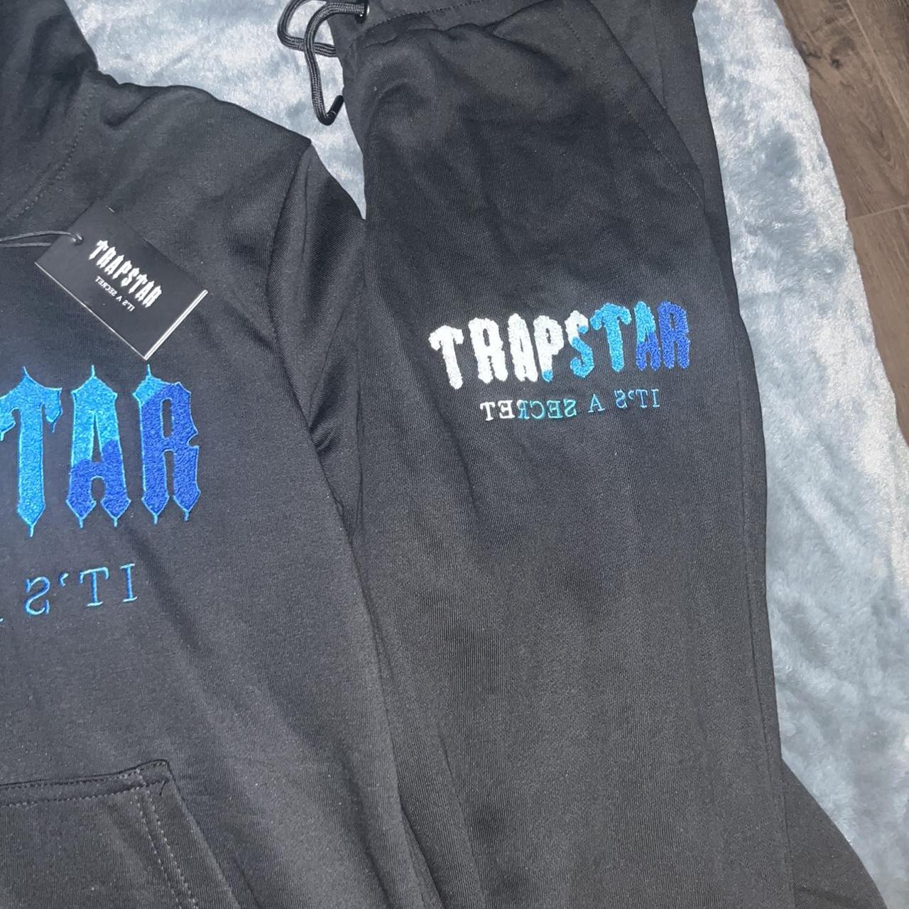 Black and blue trapstar tracksuit. Never been worn... - Depop