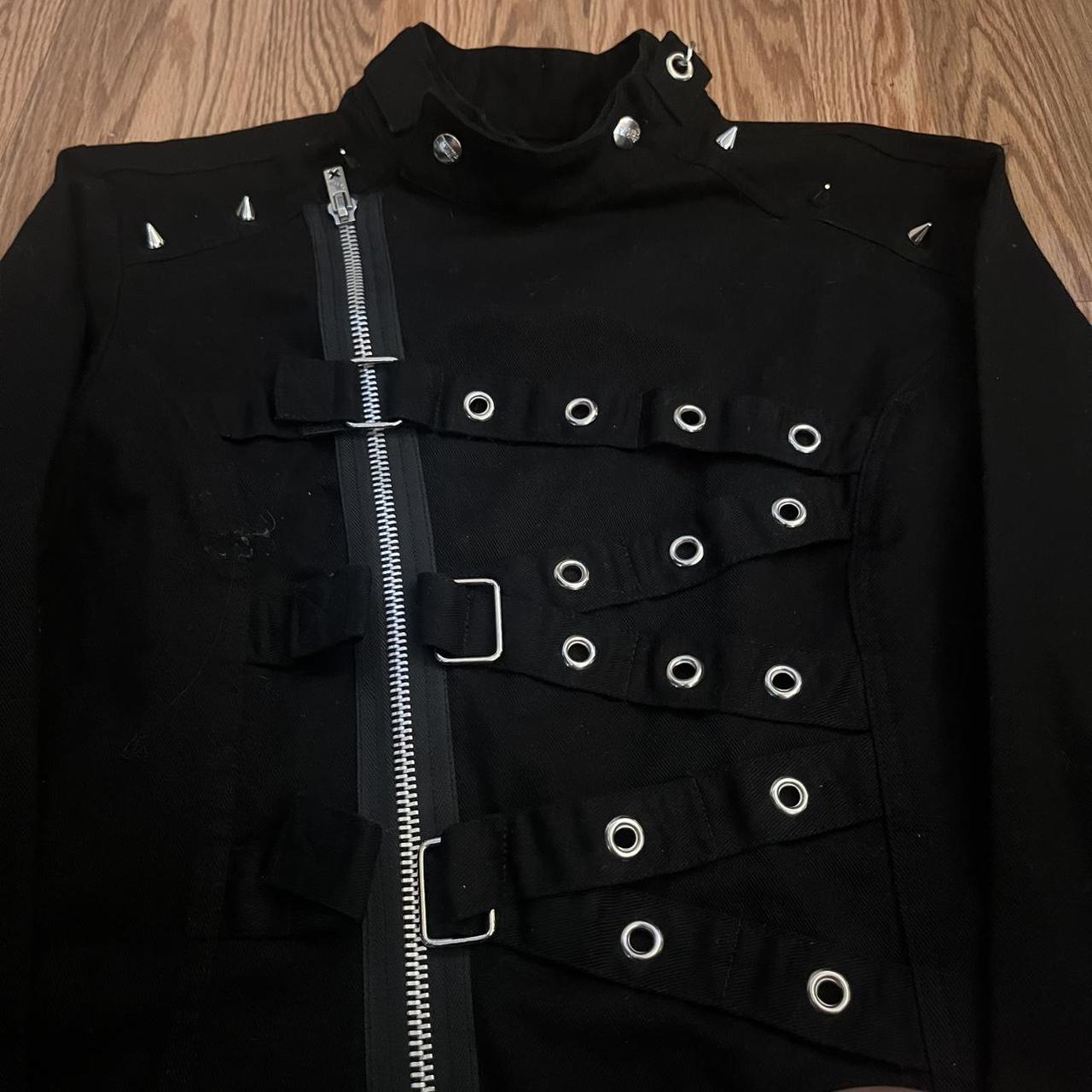 Vintage Tripp NYC Studded Asymmetrical Jacket M/L [... - Depop