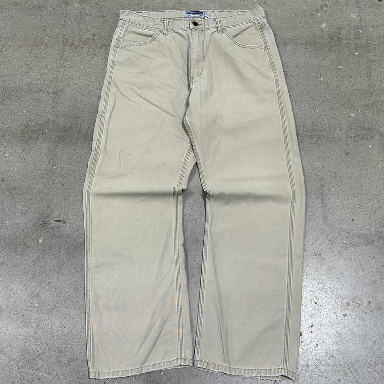Vintage 90s Old Navy Workers Carpenter Pants Size... - Depop