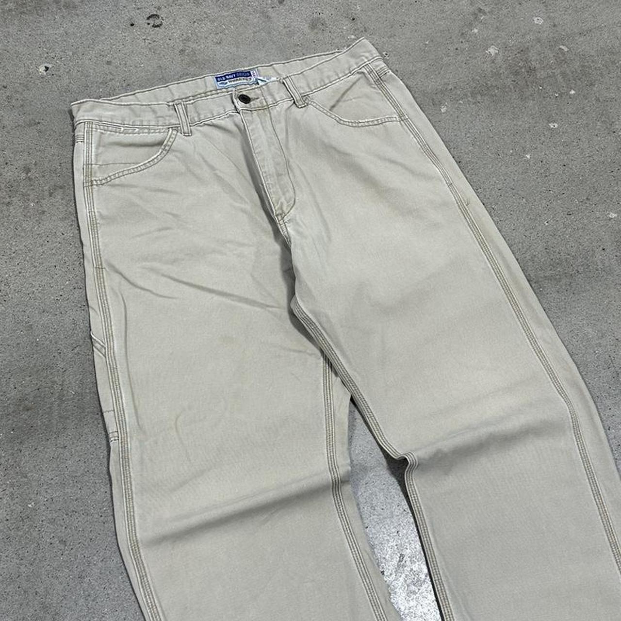 Vintage 90s Old Navy Workers Carpenter Pants Size... - Depop