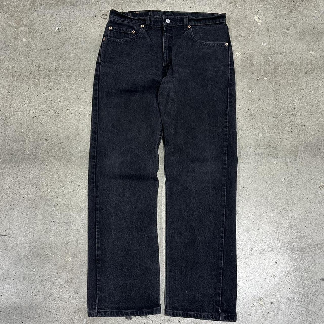 Vintage 90s Levi's 505 Black Denim Gothic Grunge... | Depop