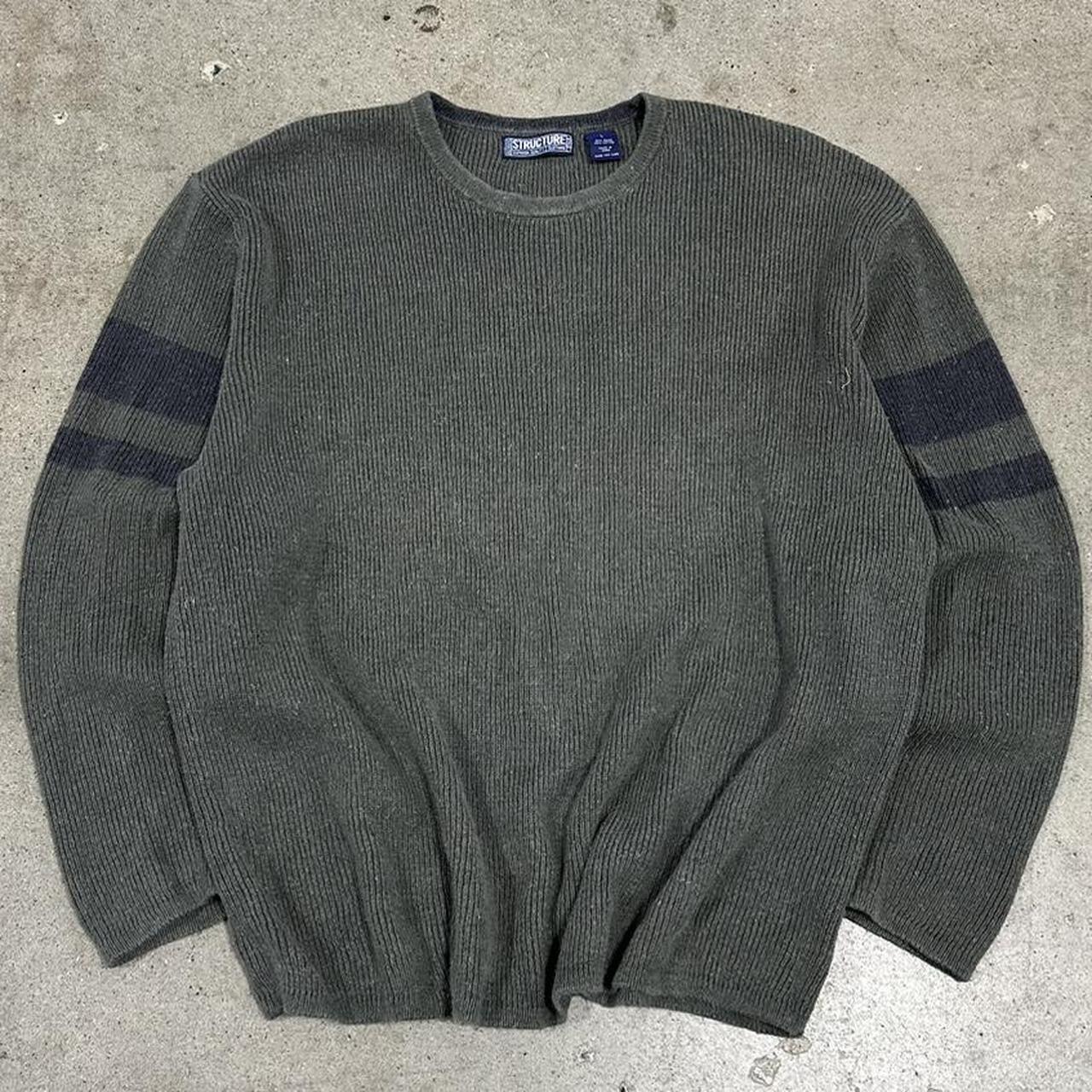 Vintage 90s Structure Sleeve Striped Ramie Skater... | Depop