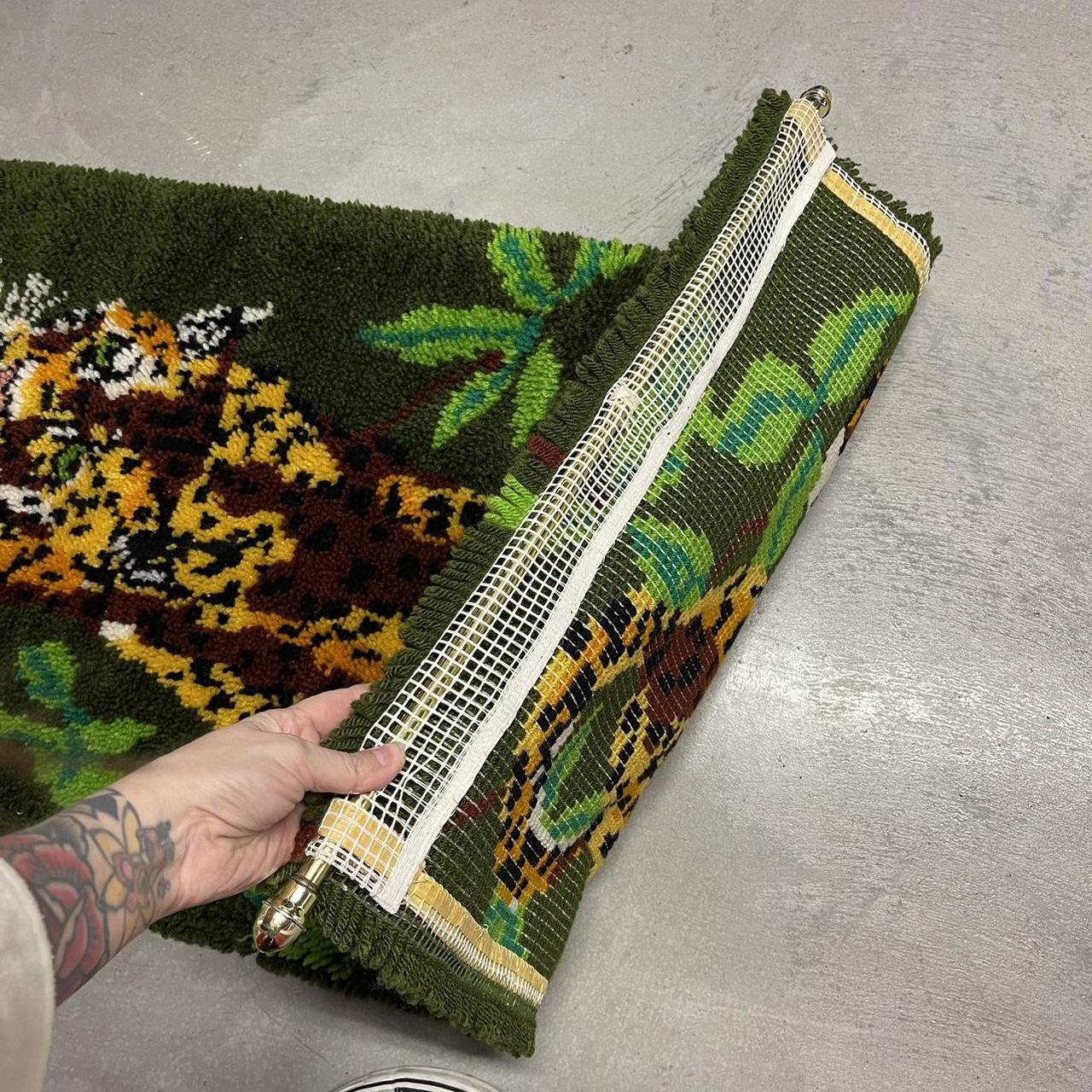 Large handmade leopard cheetah latch hook wall... - Depop