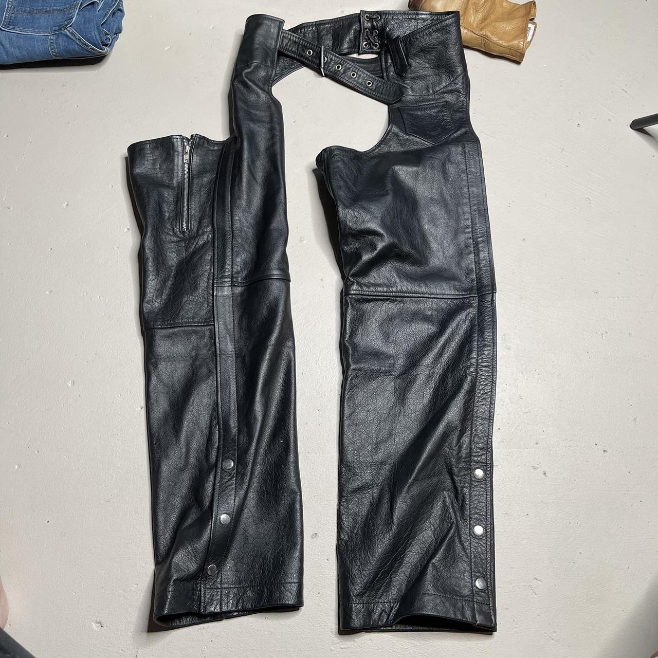 XElement leather motorcycle chaps Excellent... - Depop