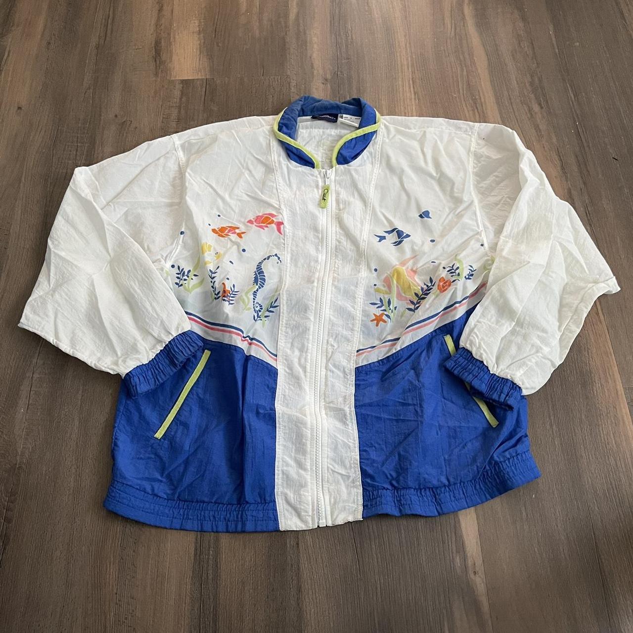 Vintage Catalina underwater animals windbreaker... - Depop