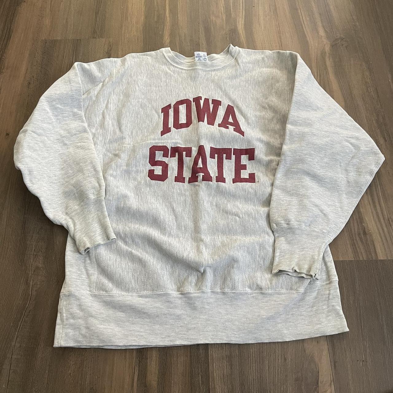 Vintage Iowa state champion reverse weave sweatshirt... - Depop