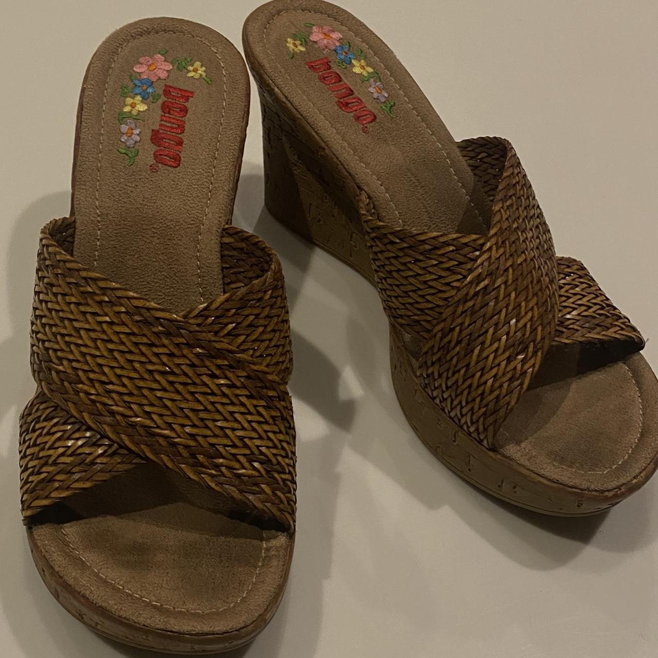 Bongo vintage wedge sandals🤍 gorgeous... - Depop