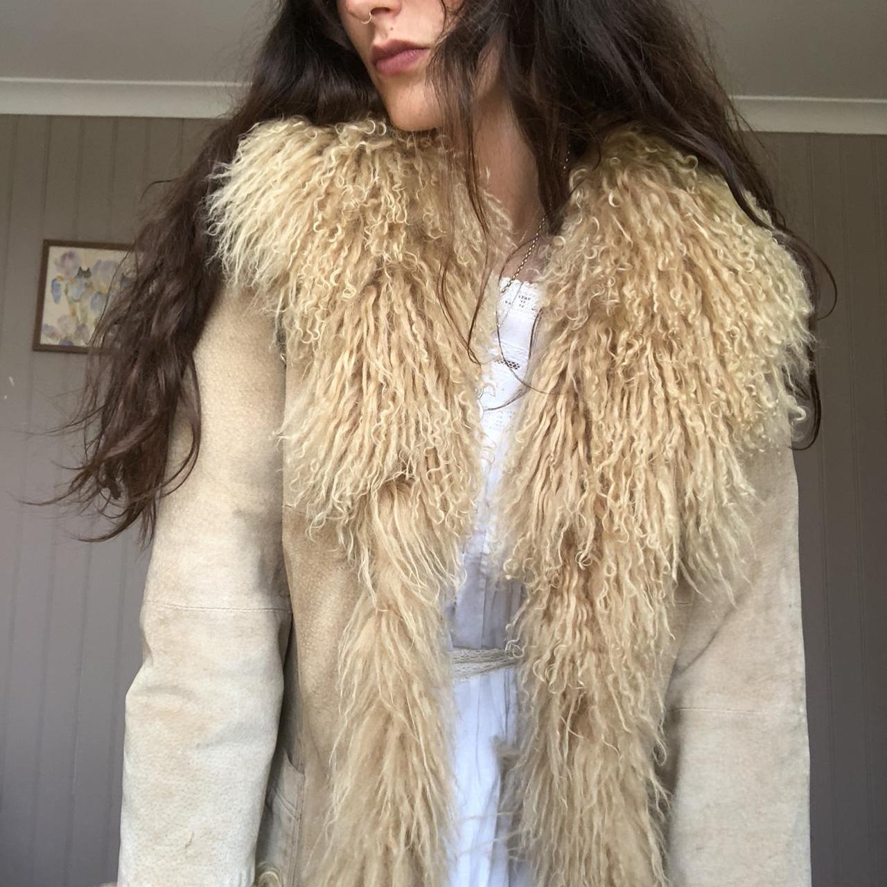 The most gorgeous tan Afghan coat Super 70s!🌟 Made... - Depop
