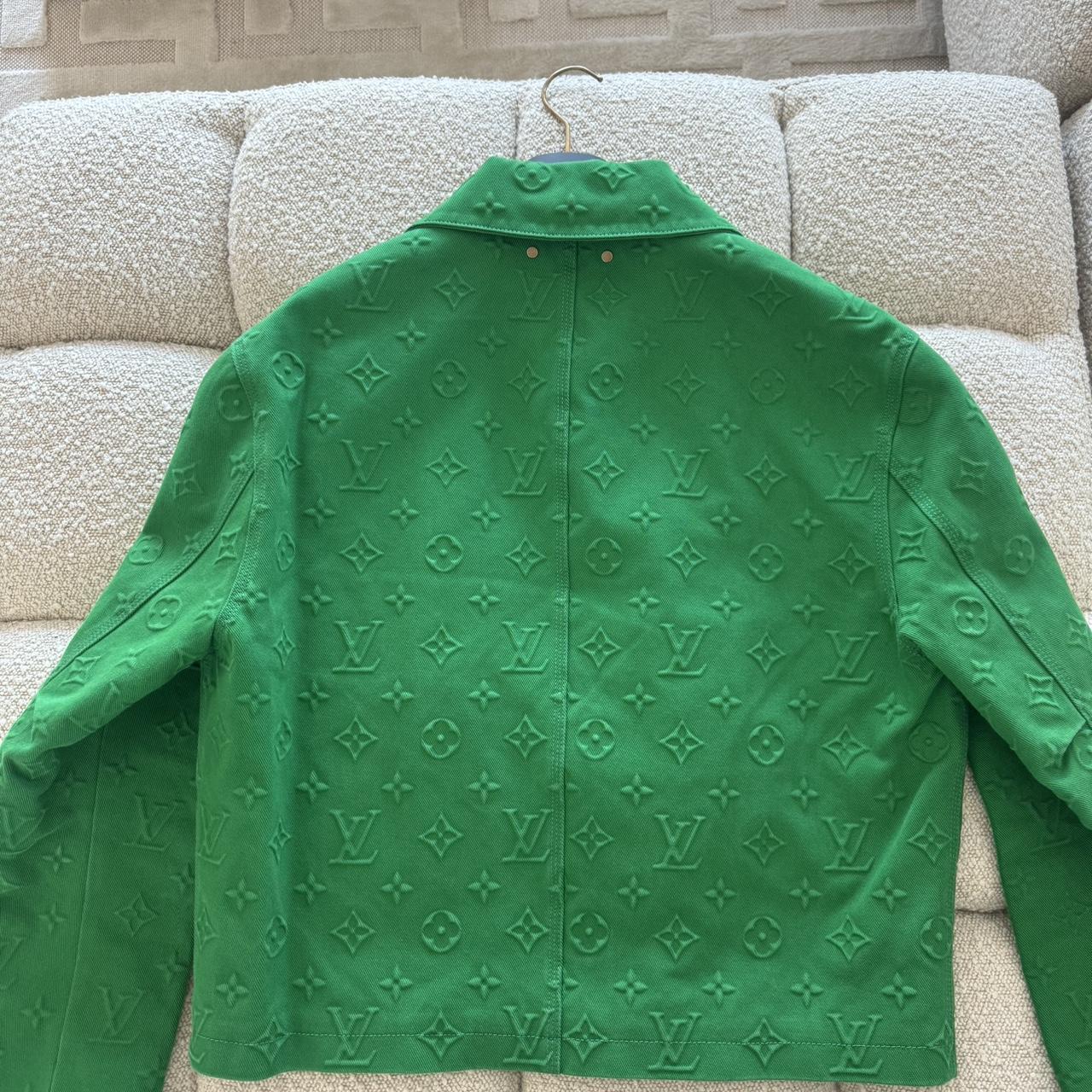 Louis Vuitton green denim jacket Practically new... - Depop
