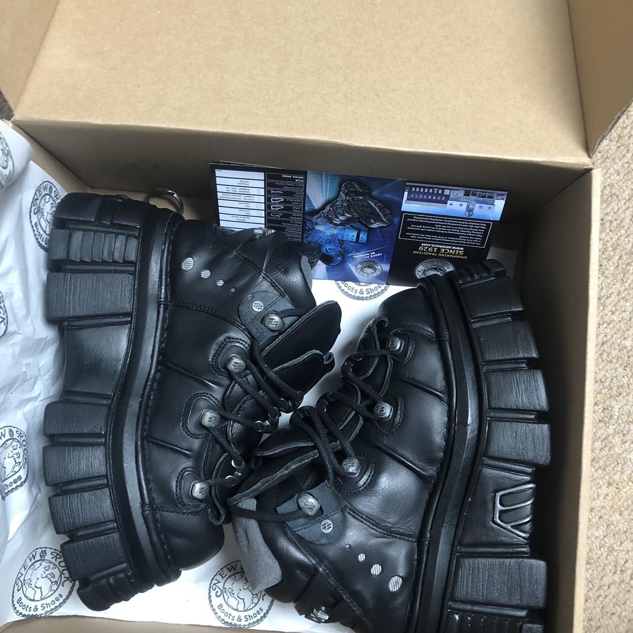 New Rock Women's Black Boots | Depop