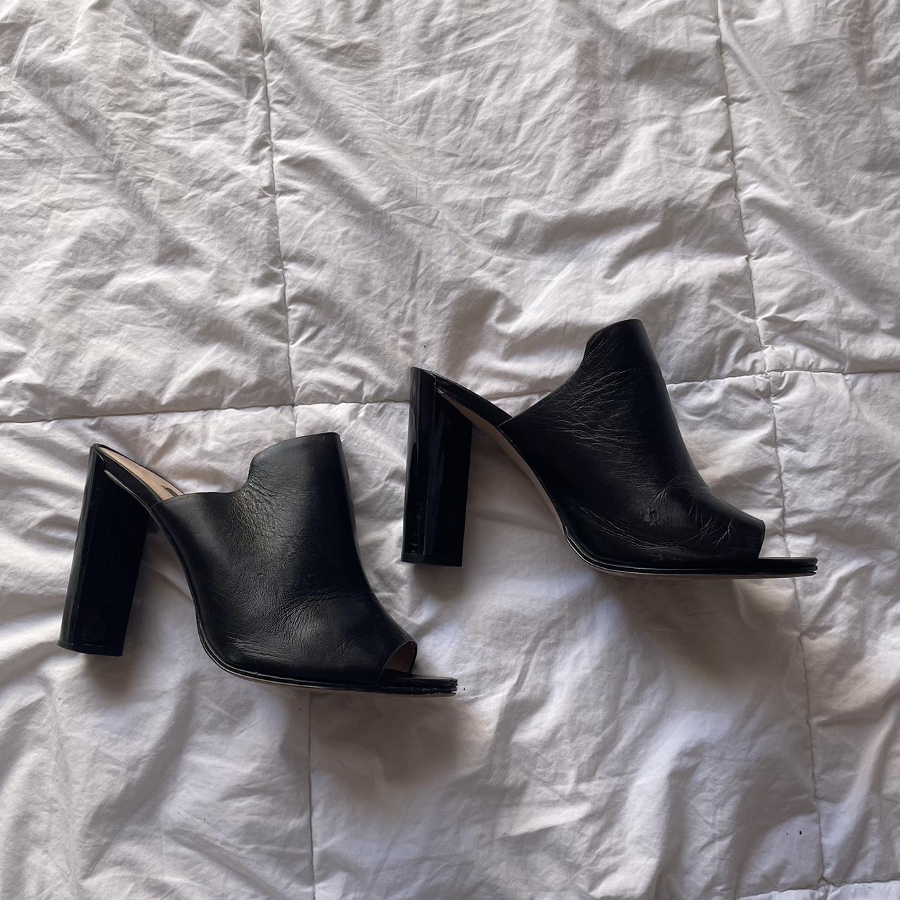 French connection leather heels, mules? Maybe both!... - Depop