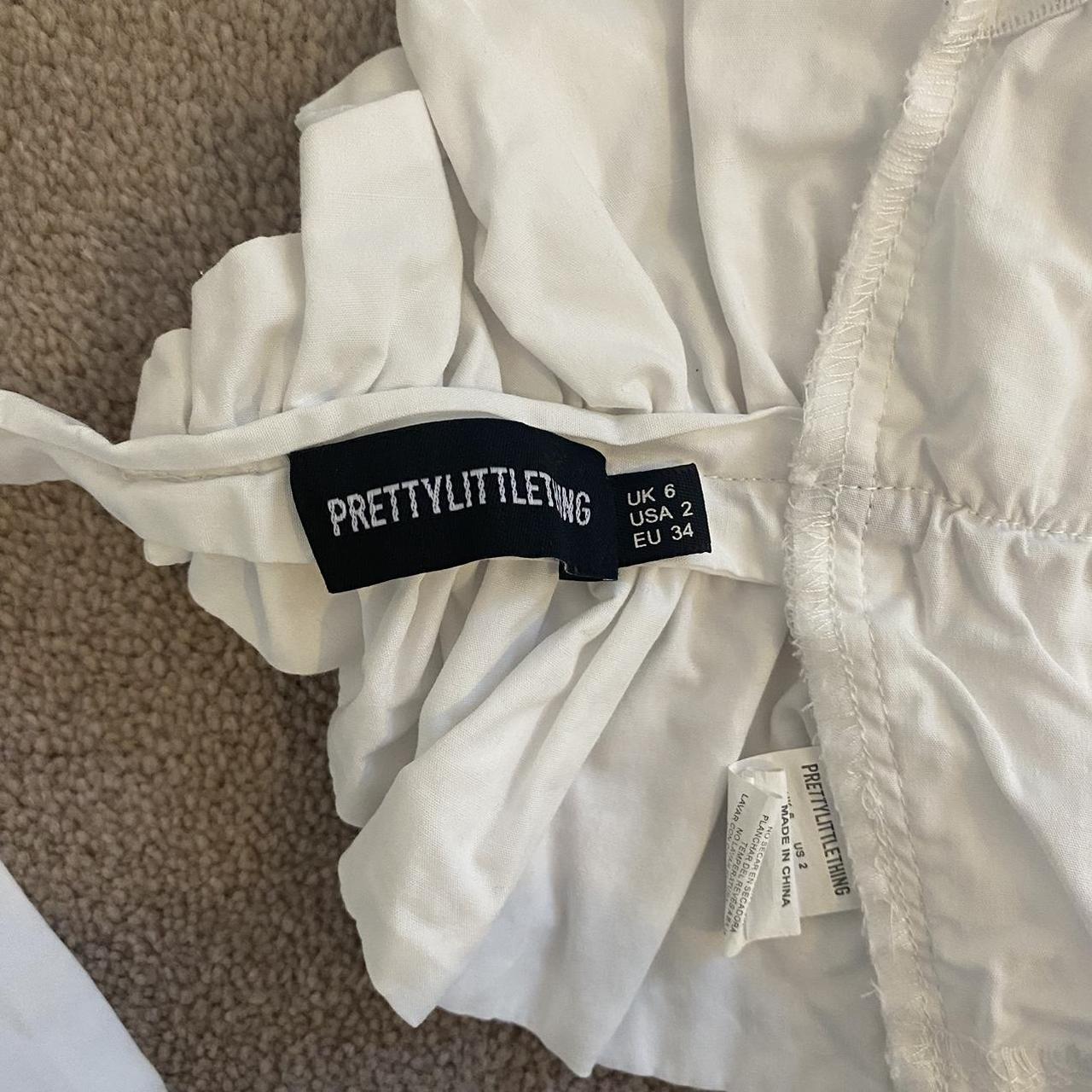 PLT white ruffle top Size: 6 Worn once on holiday so... - Depop