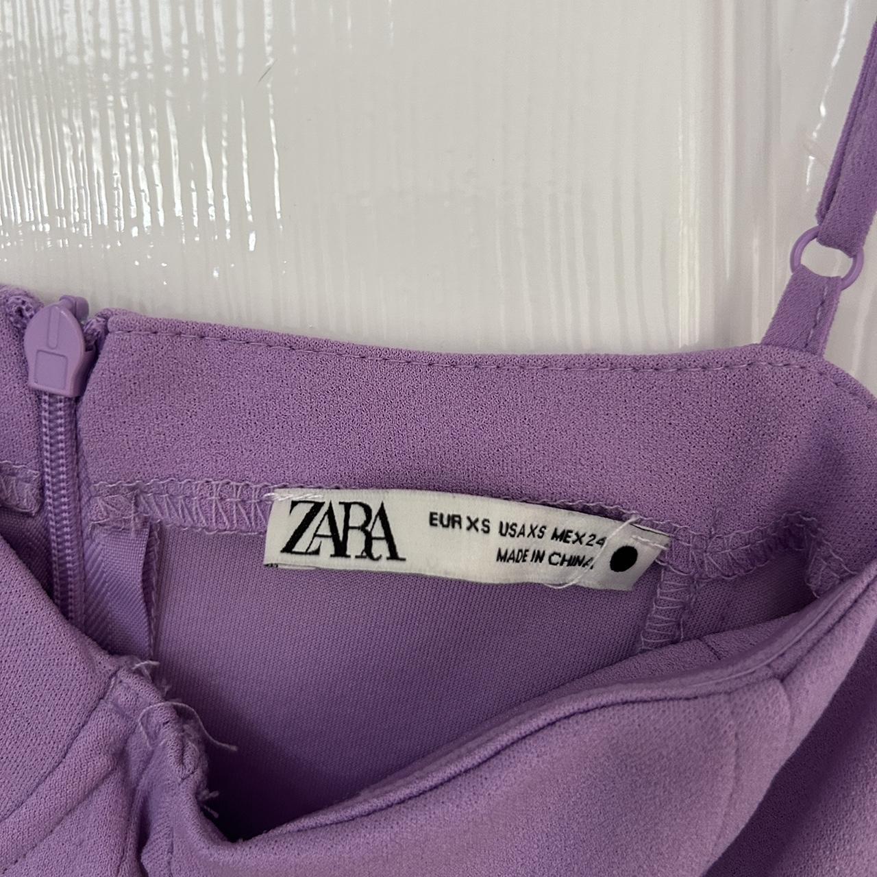 ZARA PURPLE MIDI DRESS -size xs (as shown on size... - Depop
