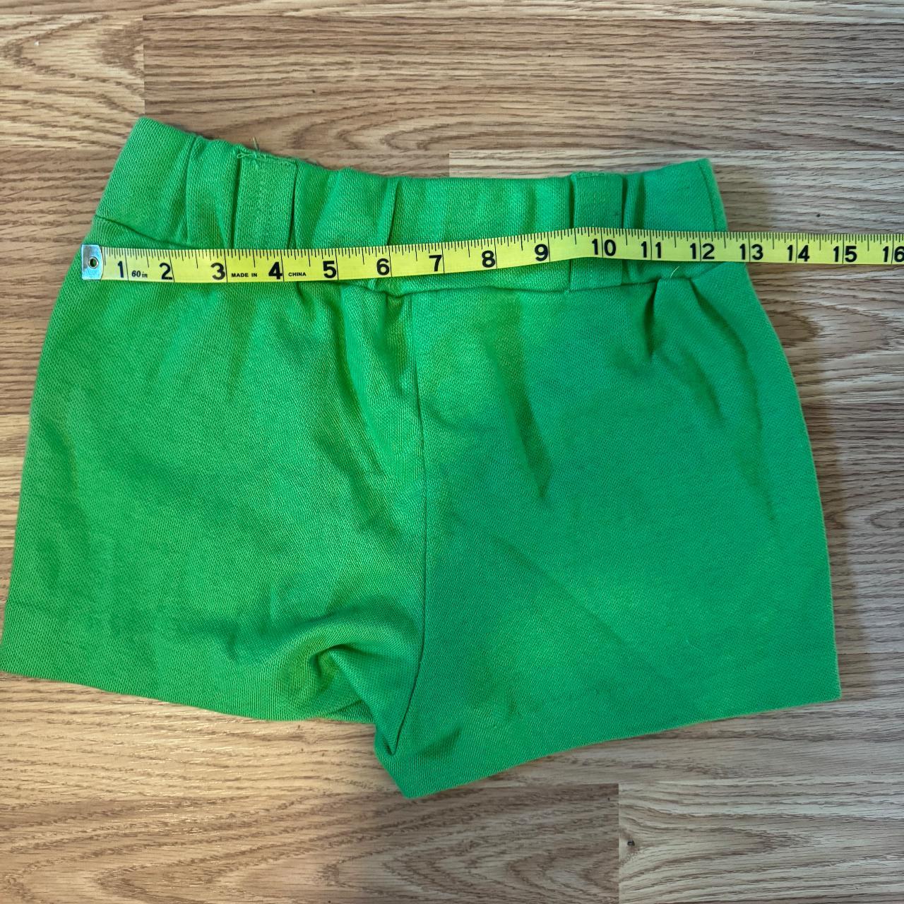 Vintage 60s/70s skater shorts. Bright lime green.... - Depop