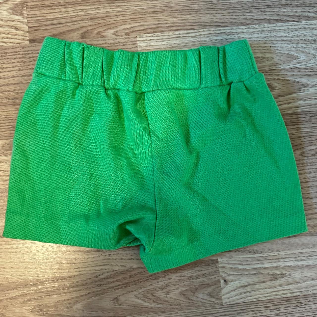 Vintage 60s/70s skater shorts. Bright lime green.... - Depop