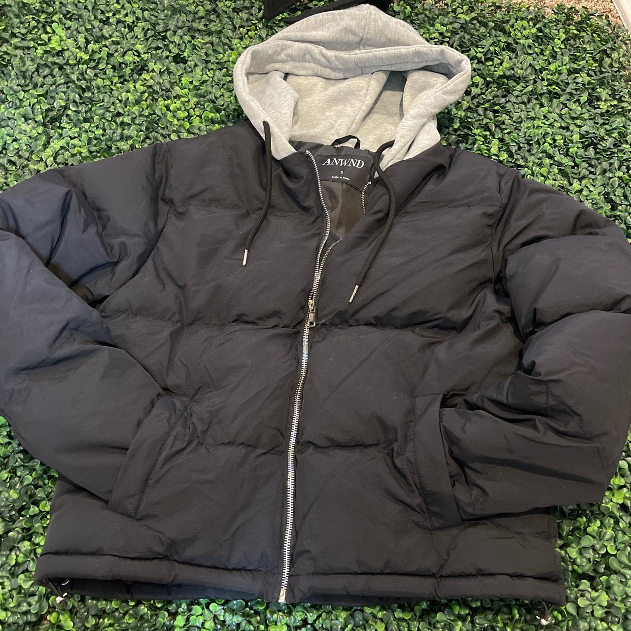 Puffer Jacket with hoodie Size:S Has an oversized... - Depop