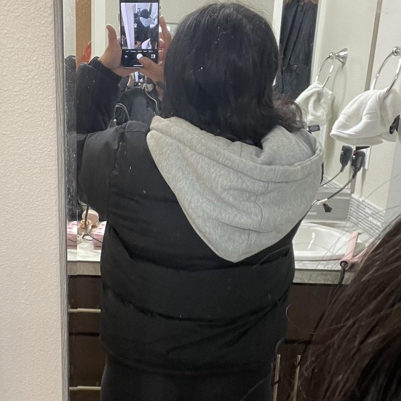 Puffer Jacket with hoodie Size:S Has an oversized... - Depop