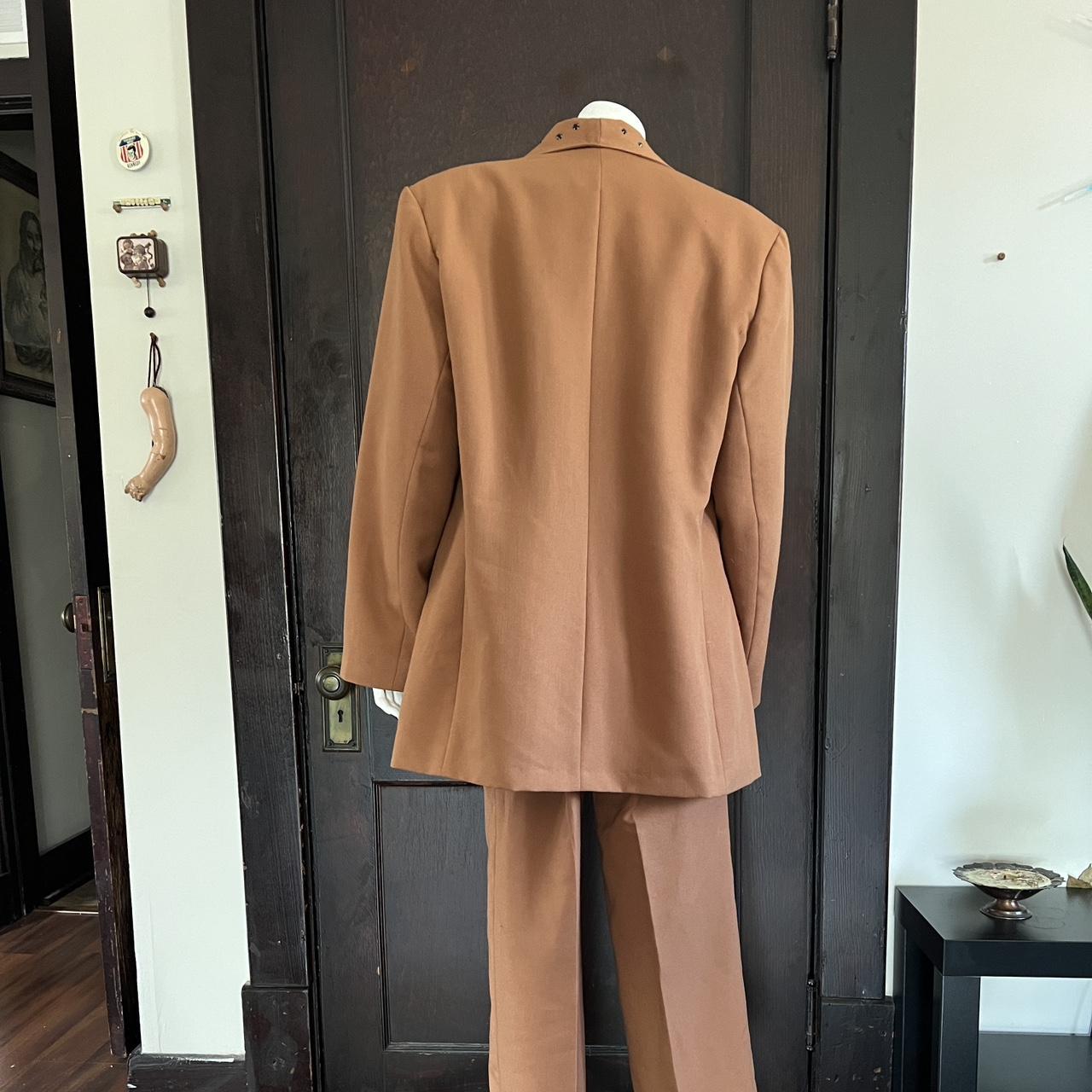 Stunning vintage rust two piece suit. Lining fully... - Depop