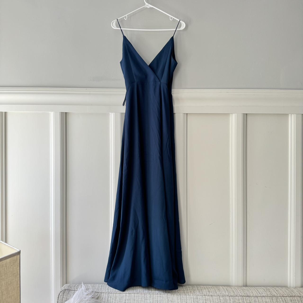 Blue wrap maxi dress from Fame and Partners that is... - Depop