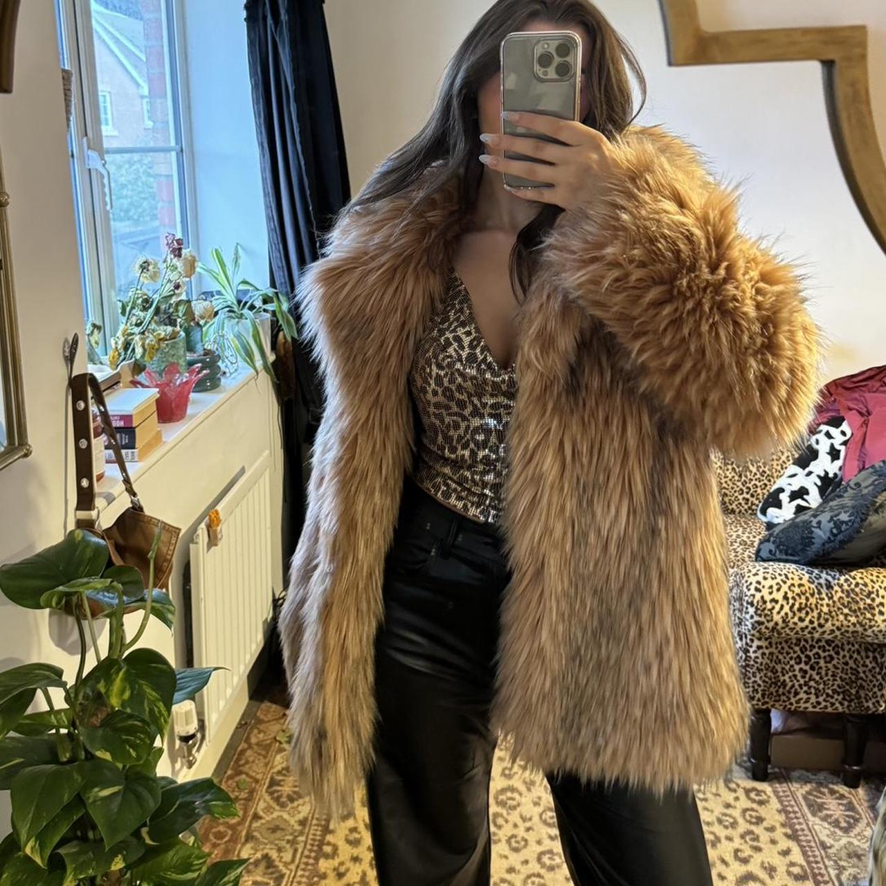 Vintage blush fur coat #shaggy #furcoat #fur... - Depop