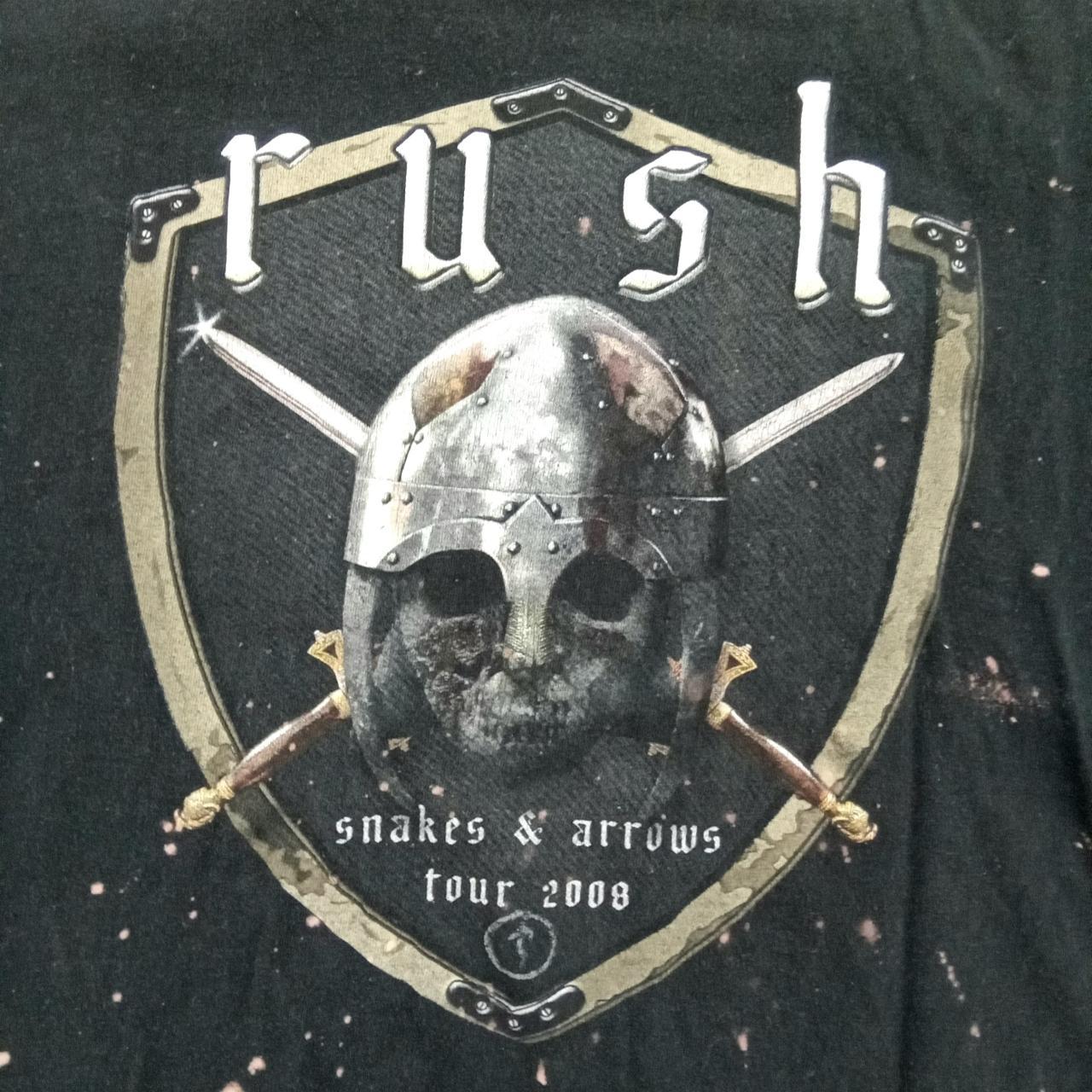 Rush Snakes and Arrows 2008 Tour Hand Bleached Band... - Depop