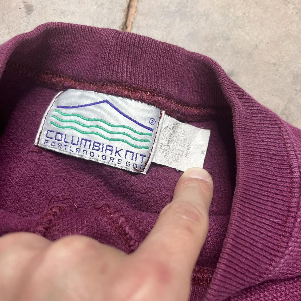 Vintage 80s Columbia Knit Waffle Knit Boxy Oversized... - Depop