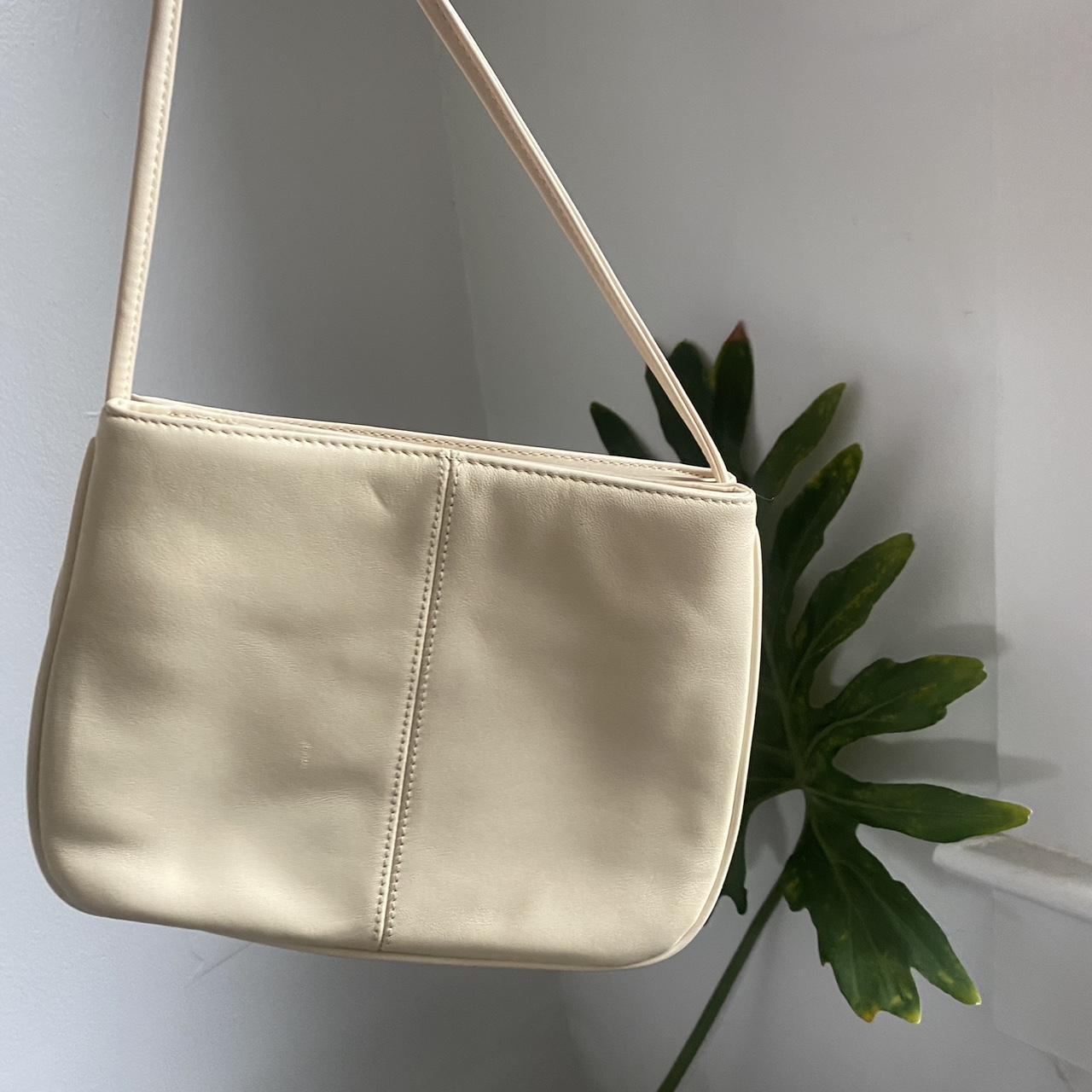 Cream colored shoulder bag Cross body length. Hits... - Depop