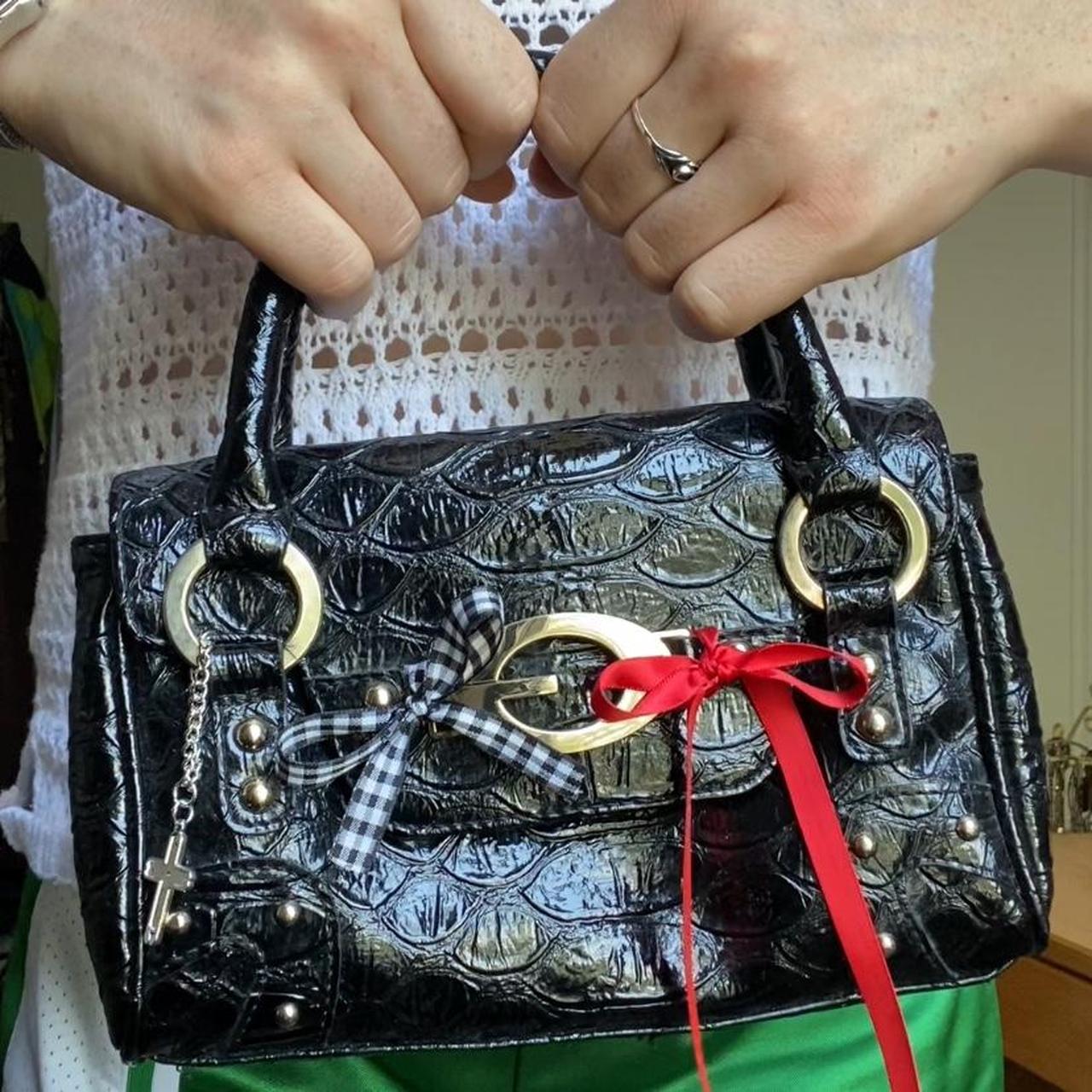 Jane Birkin -ified Vintage Guess top handle bag... - Depop