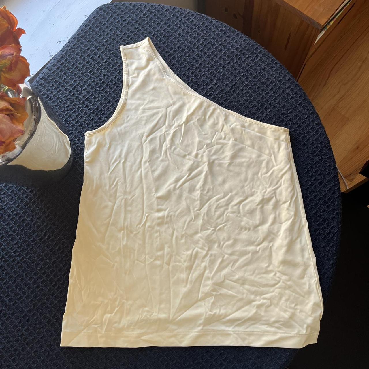 COS One-Shoulder Top in light yellow Barely worn,... - Depop