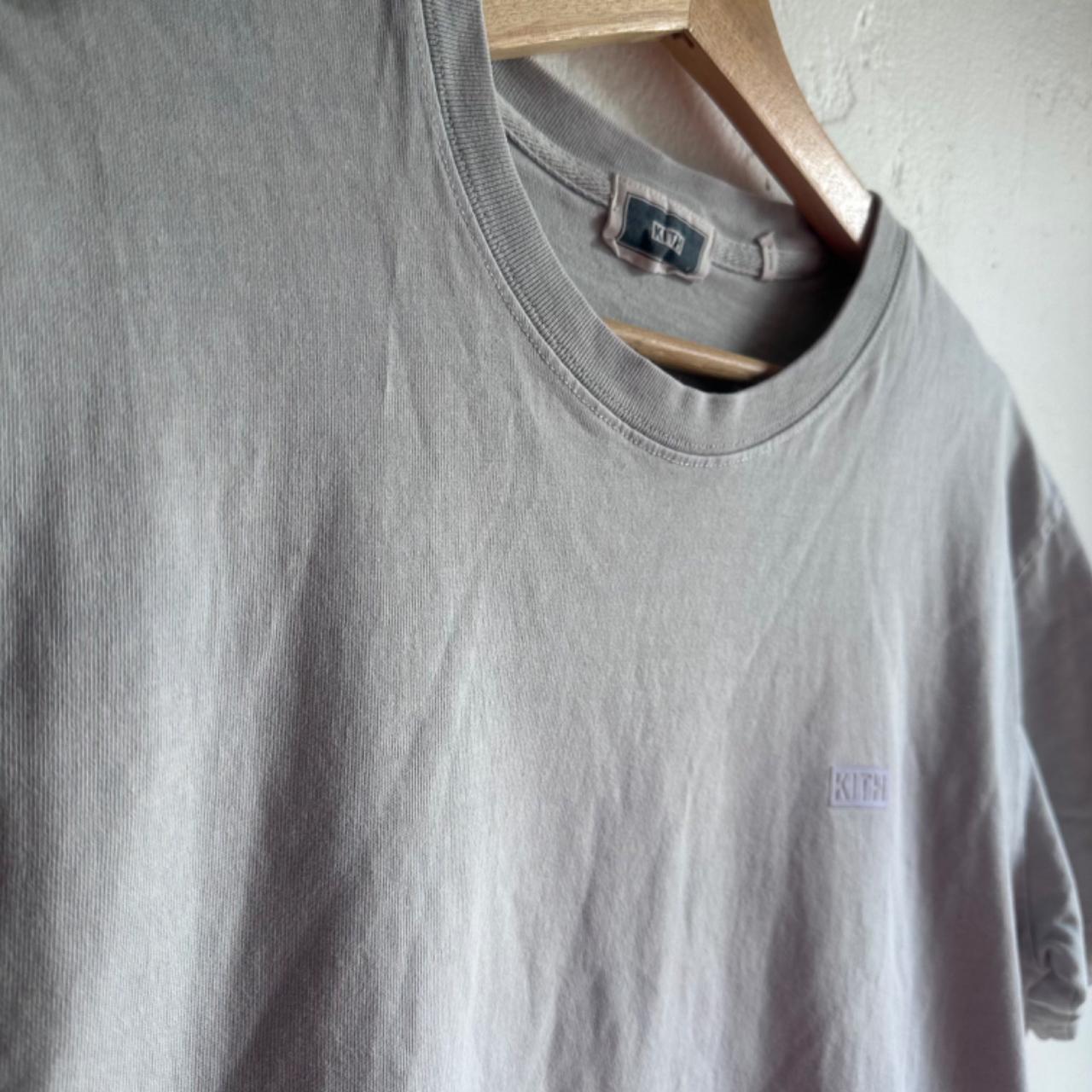 Kith Small Box Logo Tshirt Light Blue Grayish Mens... - Depop