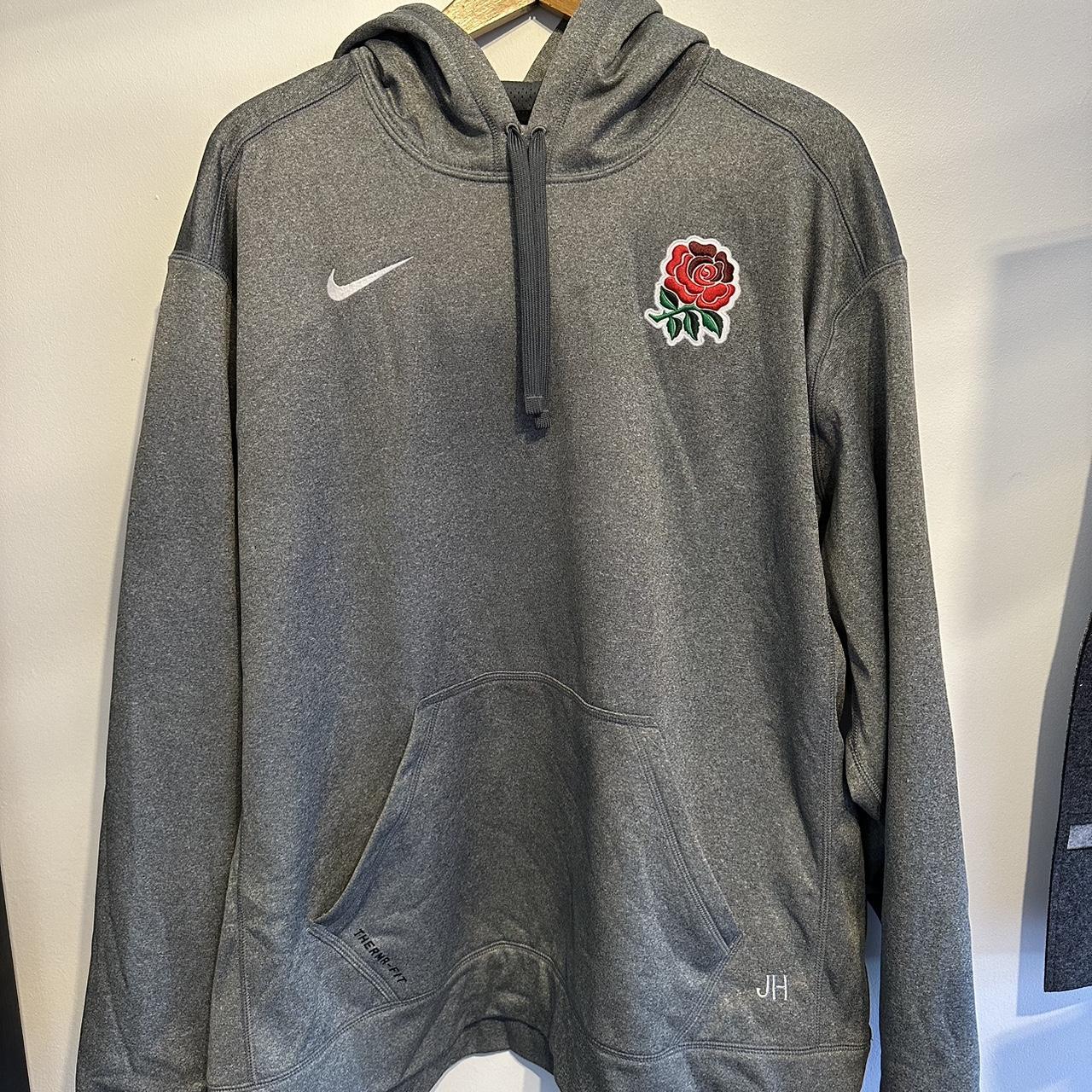 Vintage Nike England Rugby hoodie Condition is... - Depop