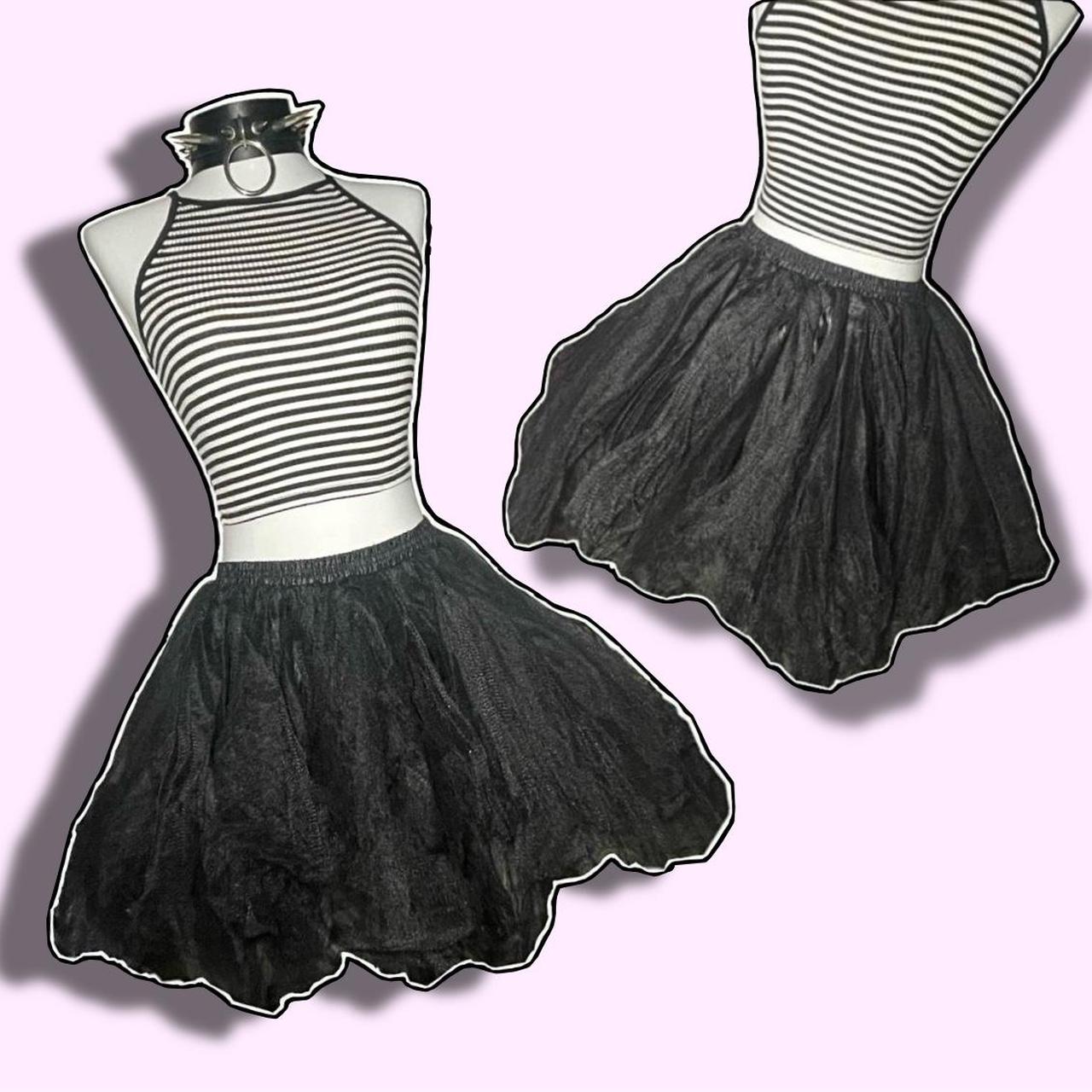 REPOP; Black, fluffy, poofy, gothic/emo, mini tutu... - Depop
