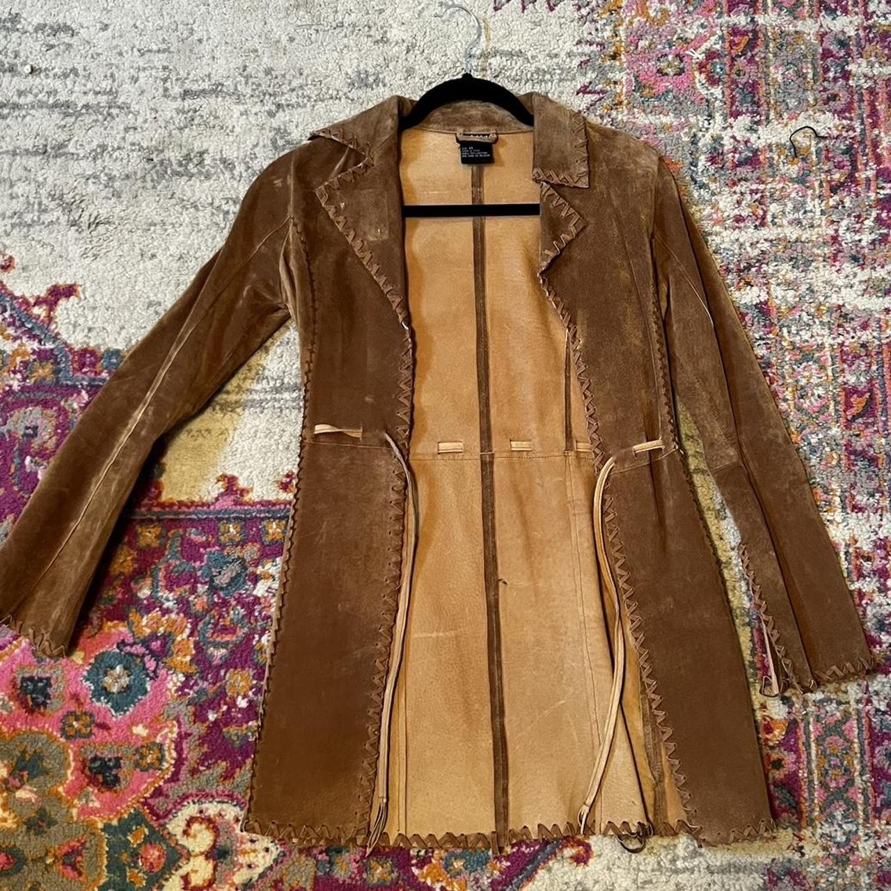 VINTAGE wet seal 100% leather jacket #vintage... - Depop