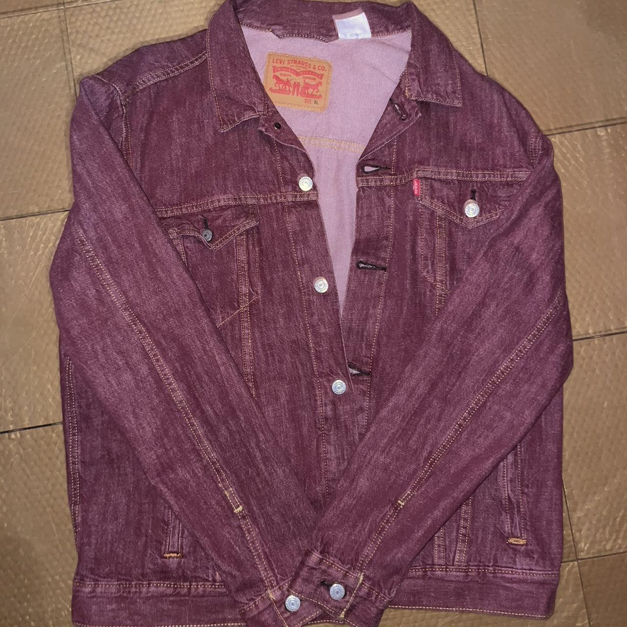 Levi’s Red Denim Jacket Worn a handful of times -... - Depop